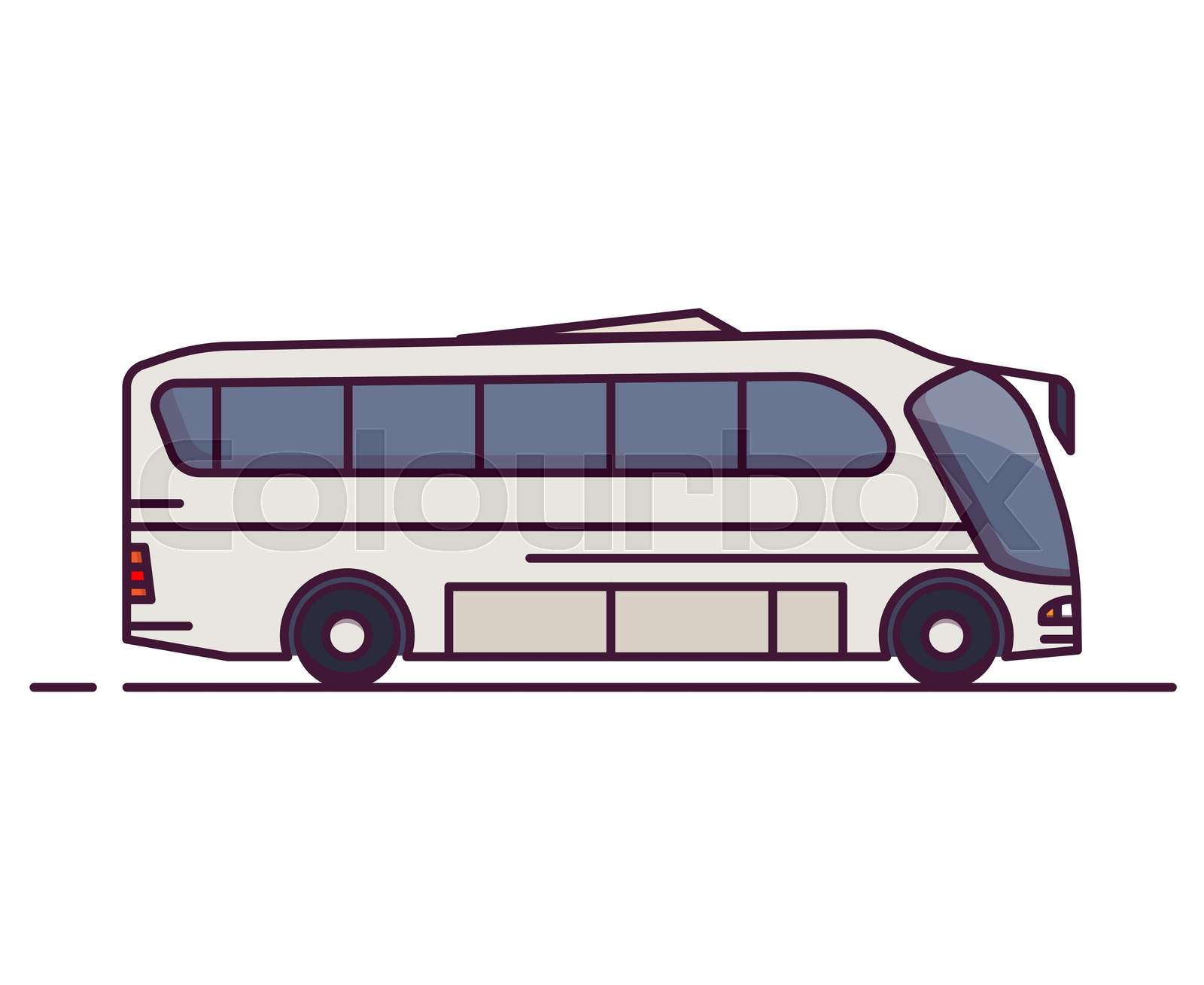 Side view of modern bus | Stock vector | Colourbox
