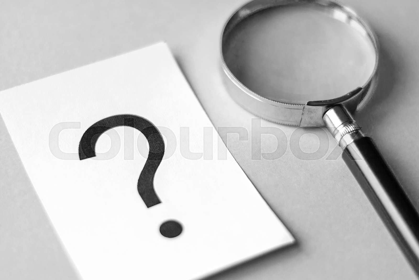 Card with a question mark | Stock image | Colourbox