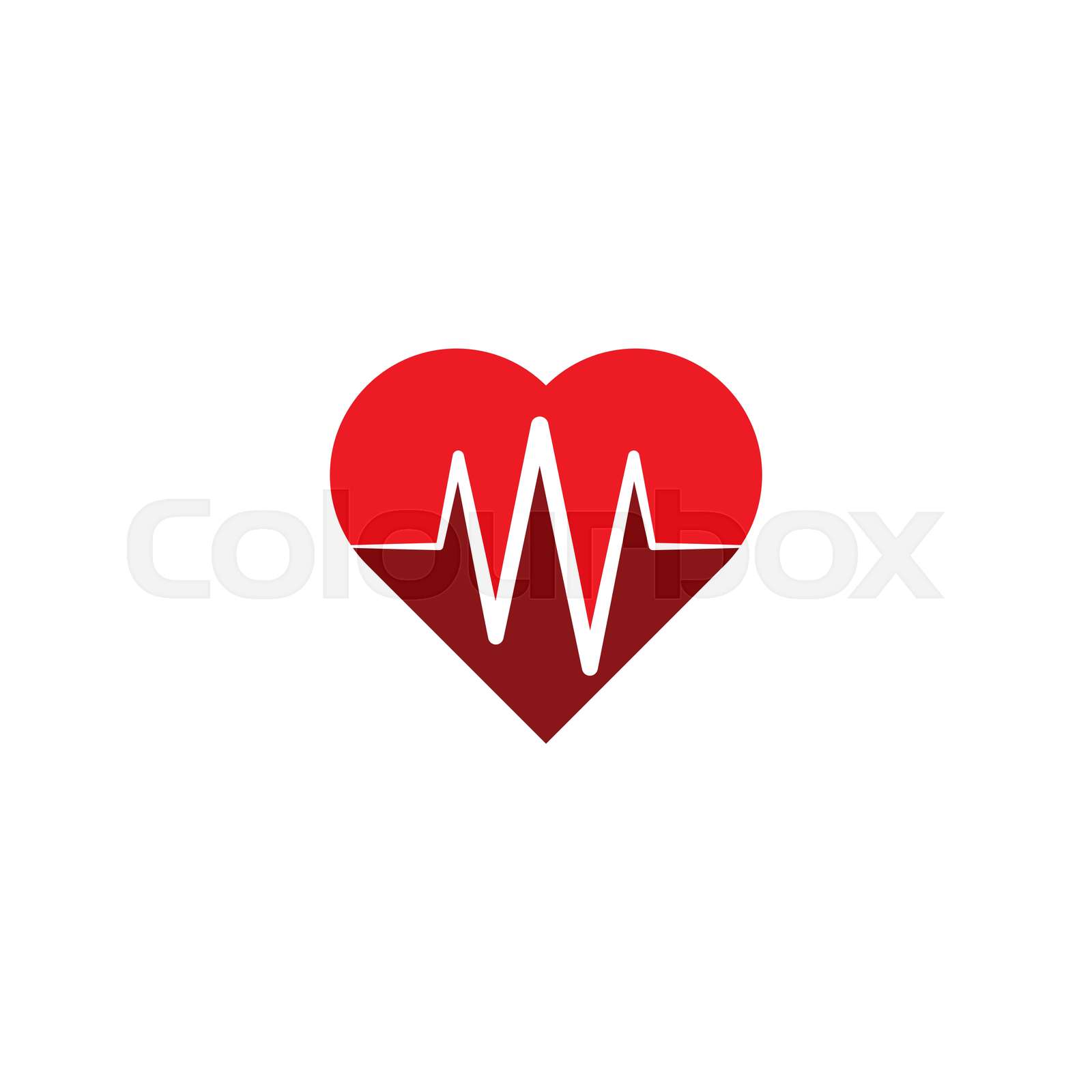 ecg heart rate logo vector symbol | Stock vector | Colourbox