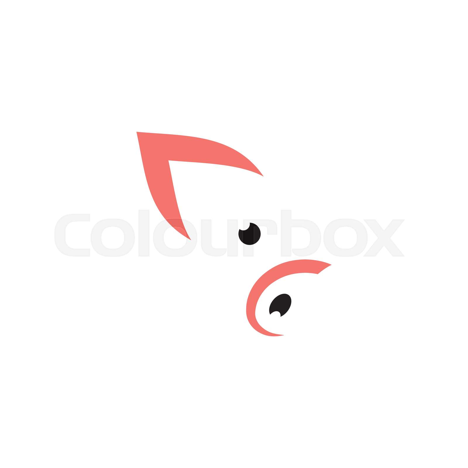 stylized pig logo vector icon symbol element | Stock vector | Colourbox