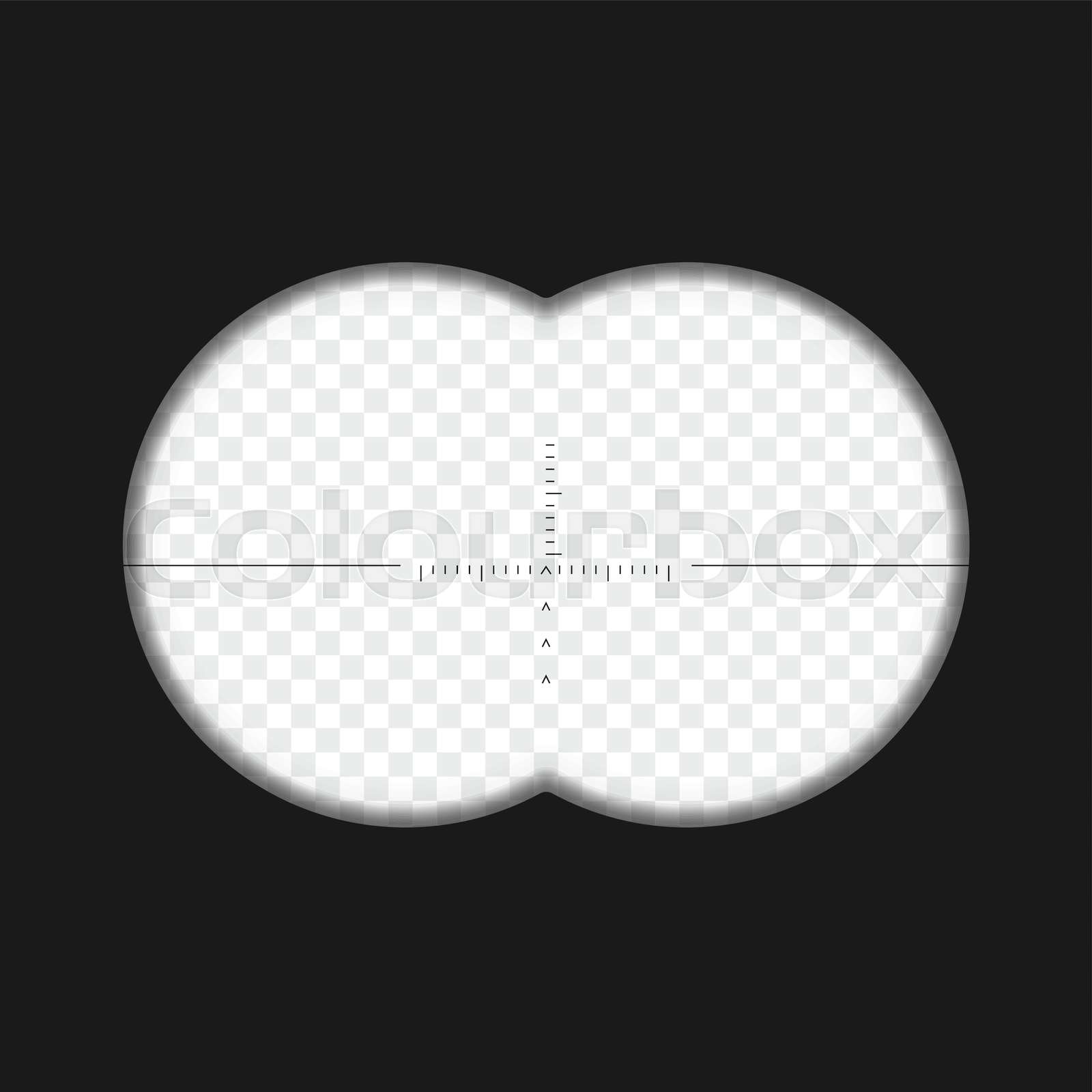 Realistic binoculars view | Stock vector | Colourbox