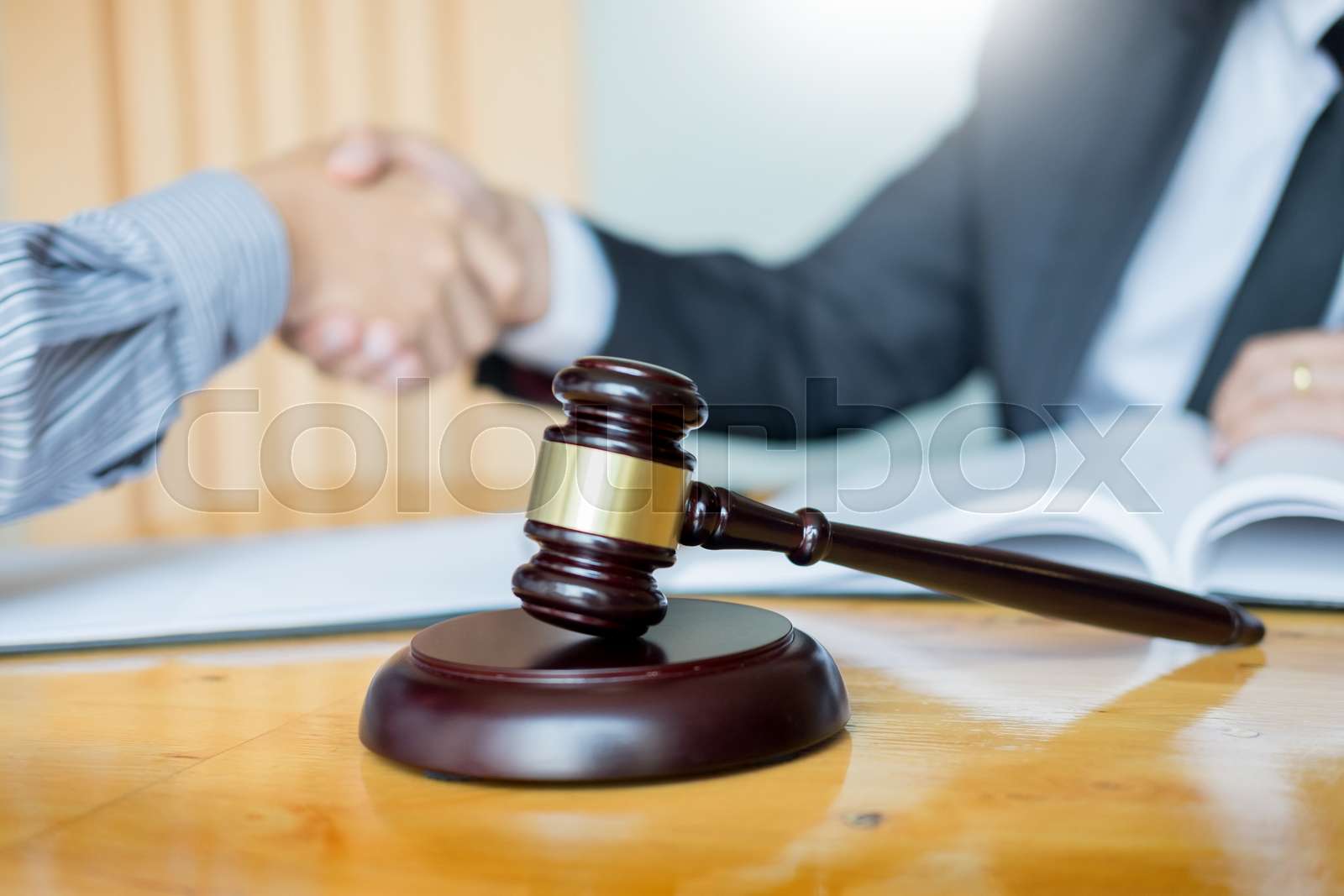 Law and Legal concept, Consultation between attorneys and clients ...