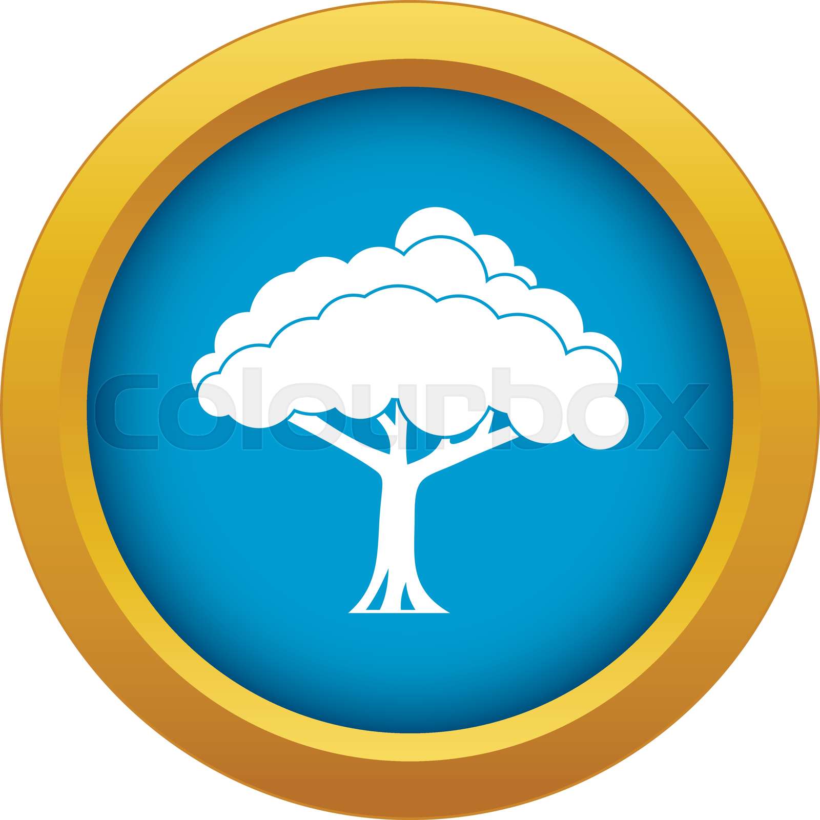 blau, baum, icon | Stock-Vektor | Colourbox