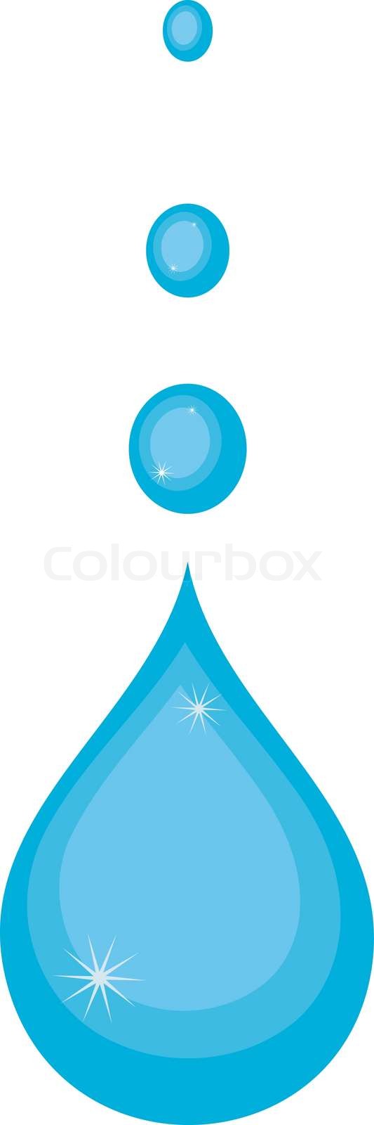 Vektor-Illustration von Wassertropfen | Stock-Vektor | Colourbox