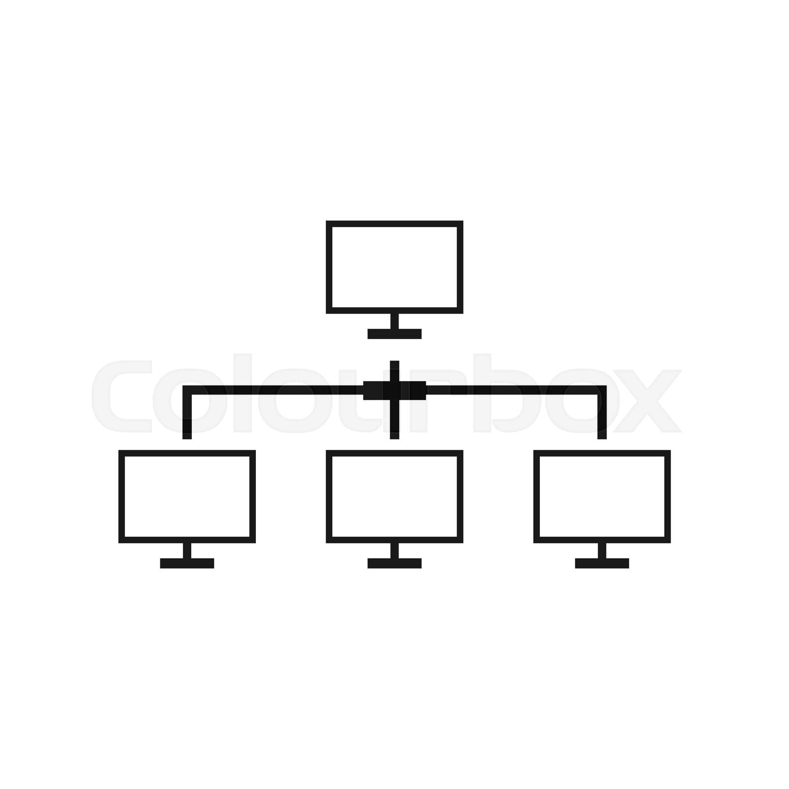 Computer network icon design template vector isolated | Stock vector ...