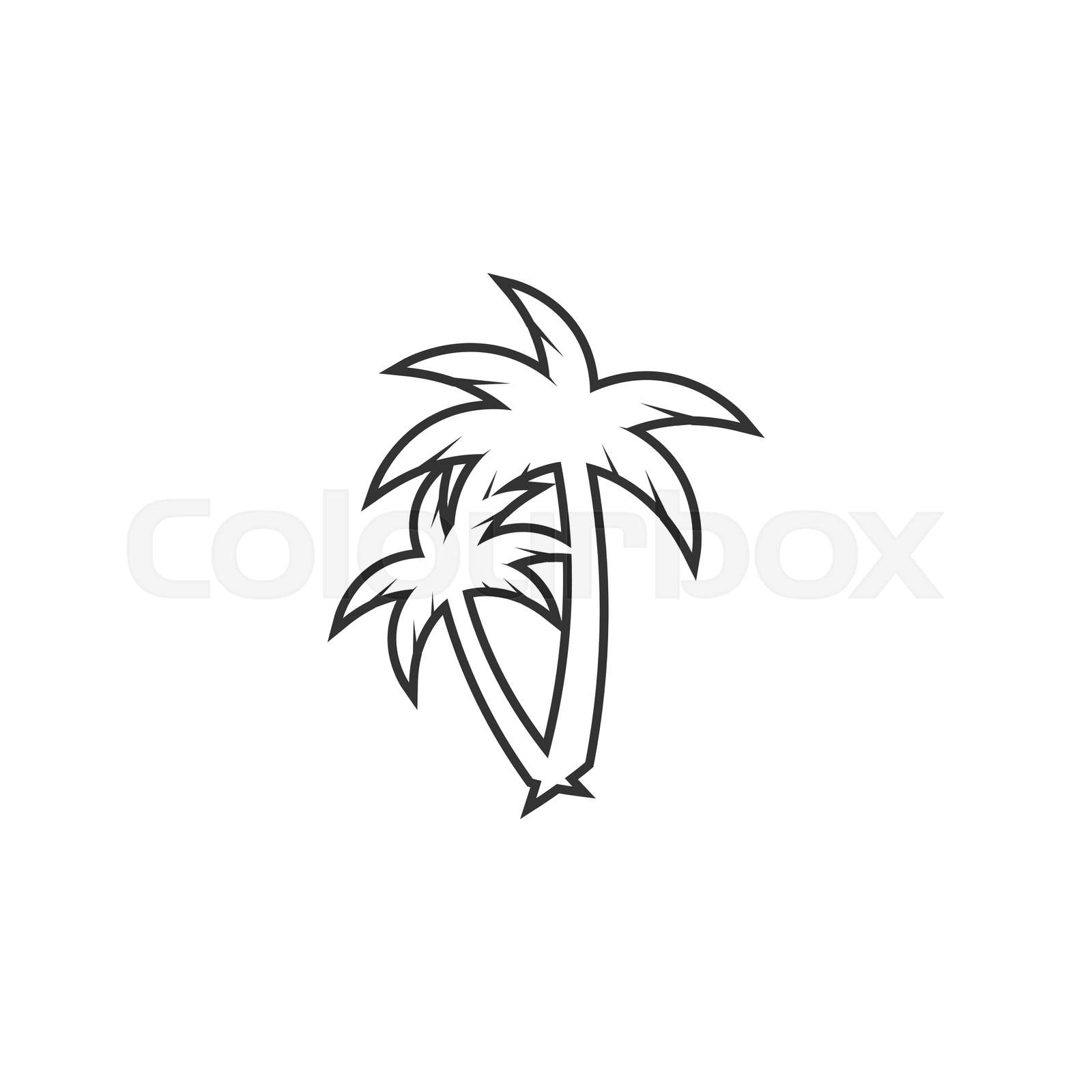 Palm tree icon design template vector isolated | Stock vector | Colourbox