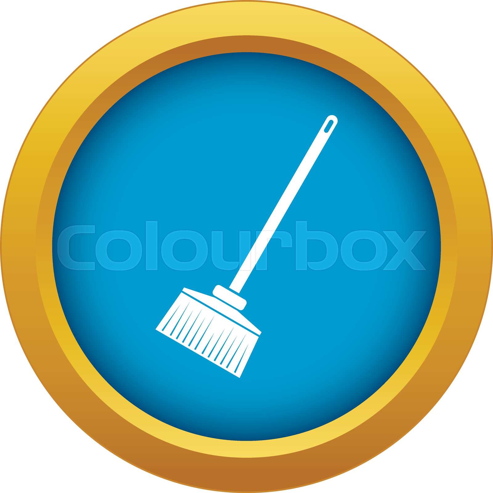 blau, besen, icon | Stock-Vektor | Colourbox