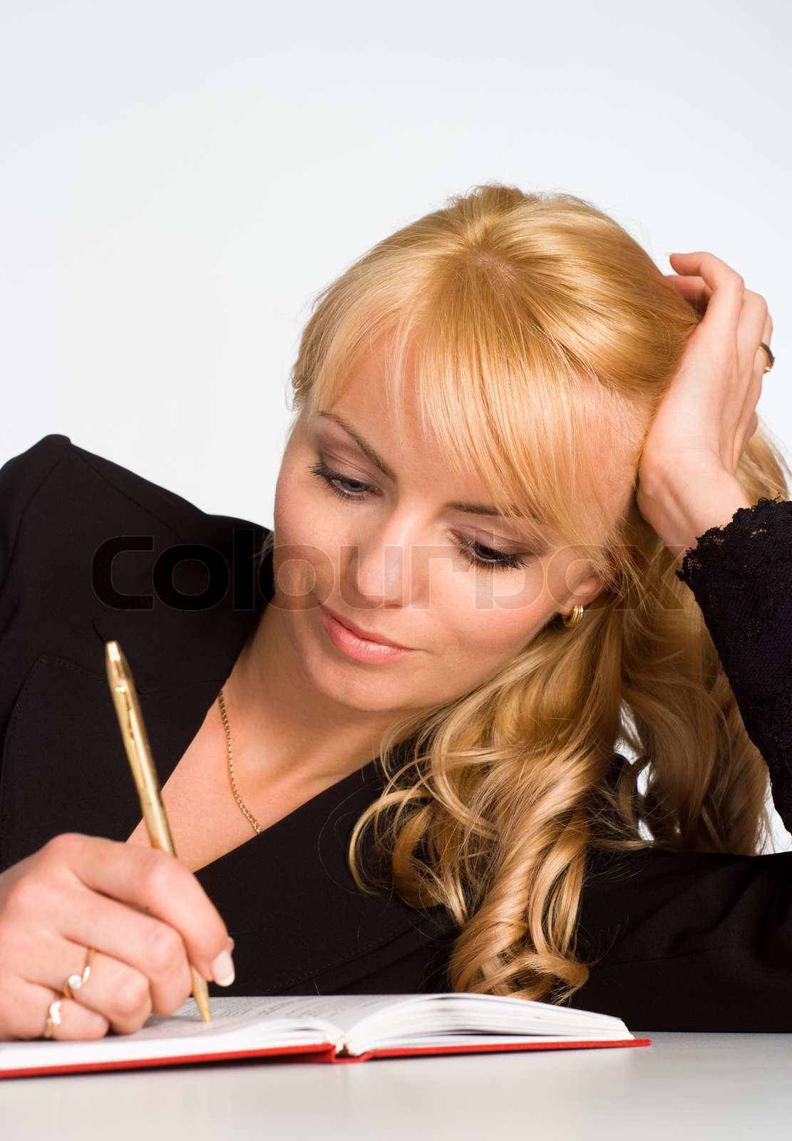 nette Mitarbeiter schriftlich | Stock Bild | Colourbox