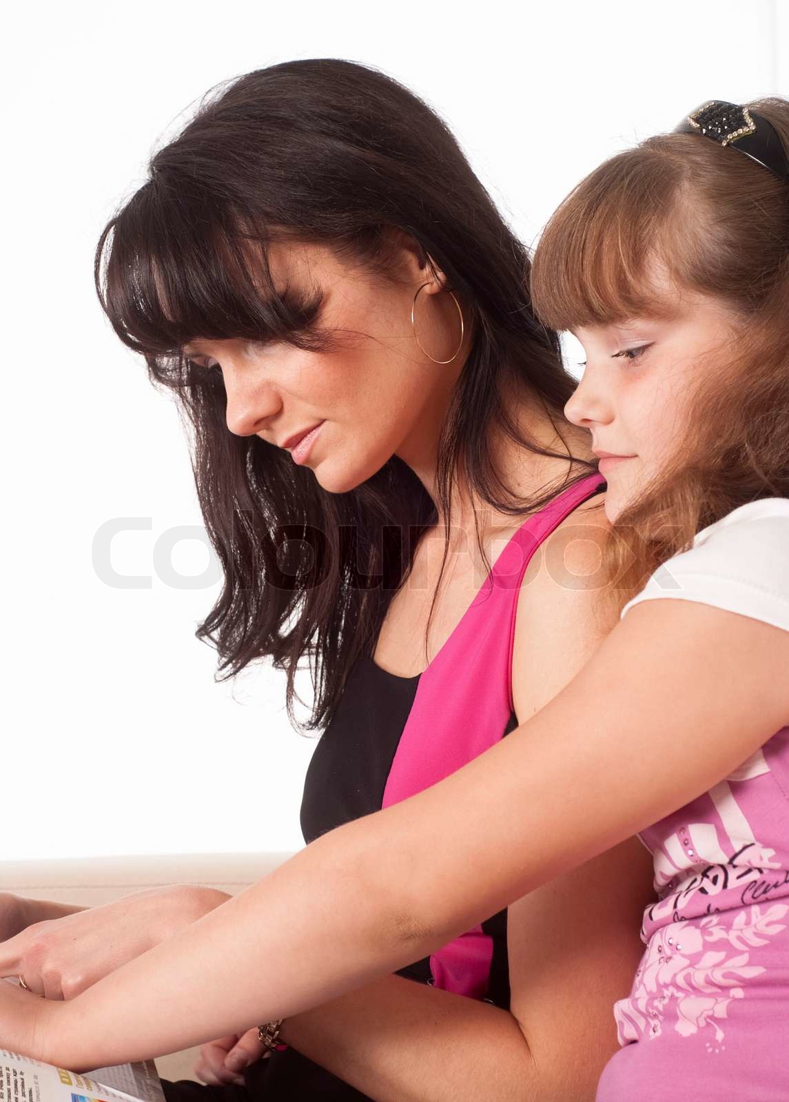 Mother And Daughter Sitting Stock Image Colourbox 3269