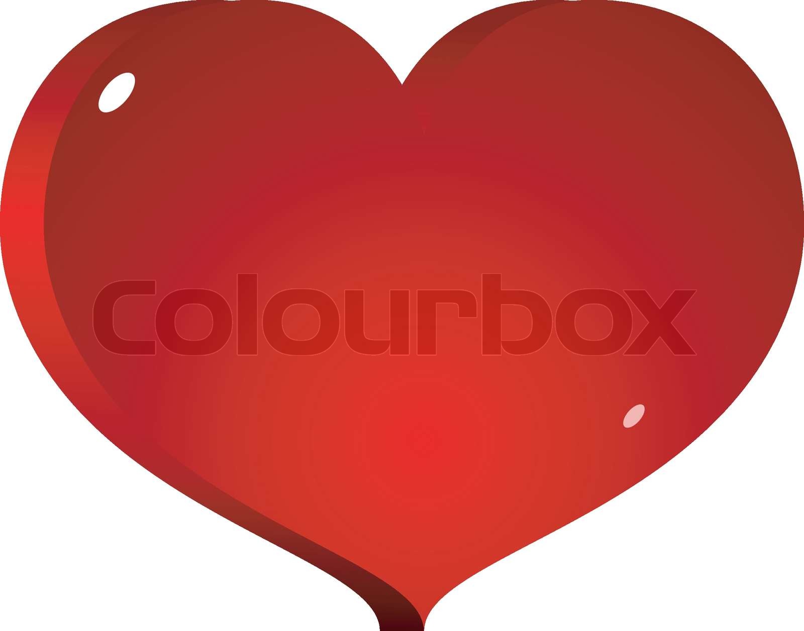 rotes Herz | Stock-Vektor | Colourbox