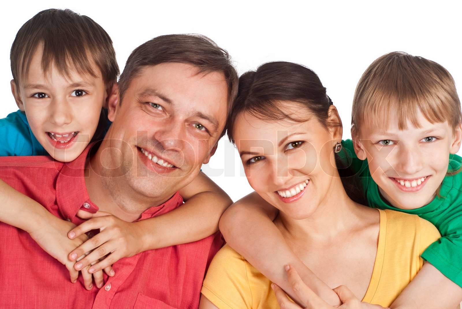 family of a four | Stock image | Colourbox