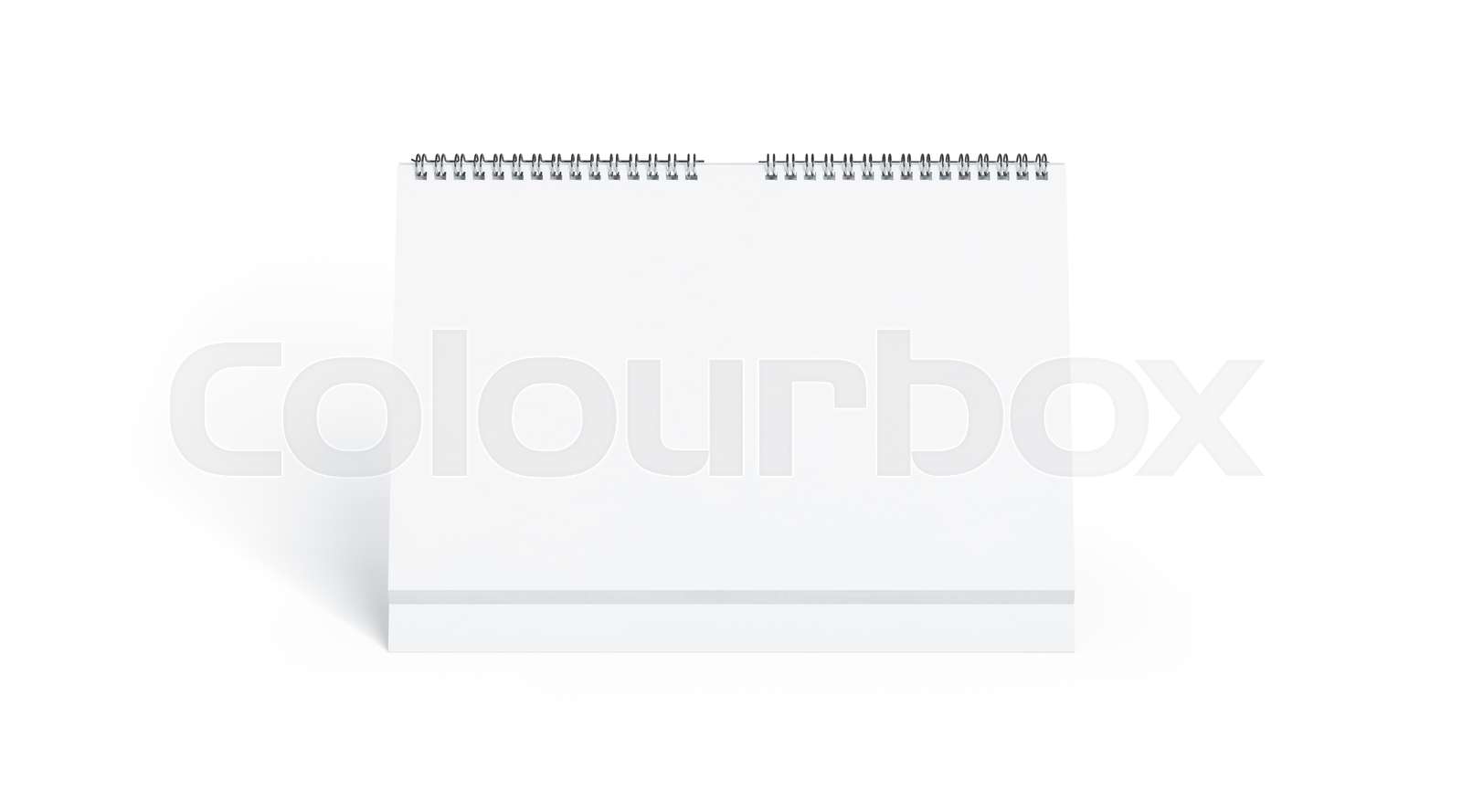 Blank white calendar mock up front view, isolated, | Stock image ...