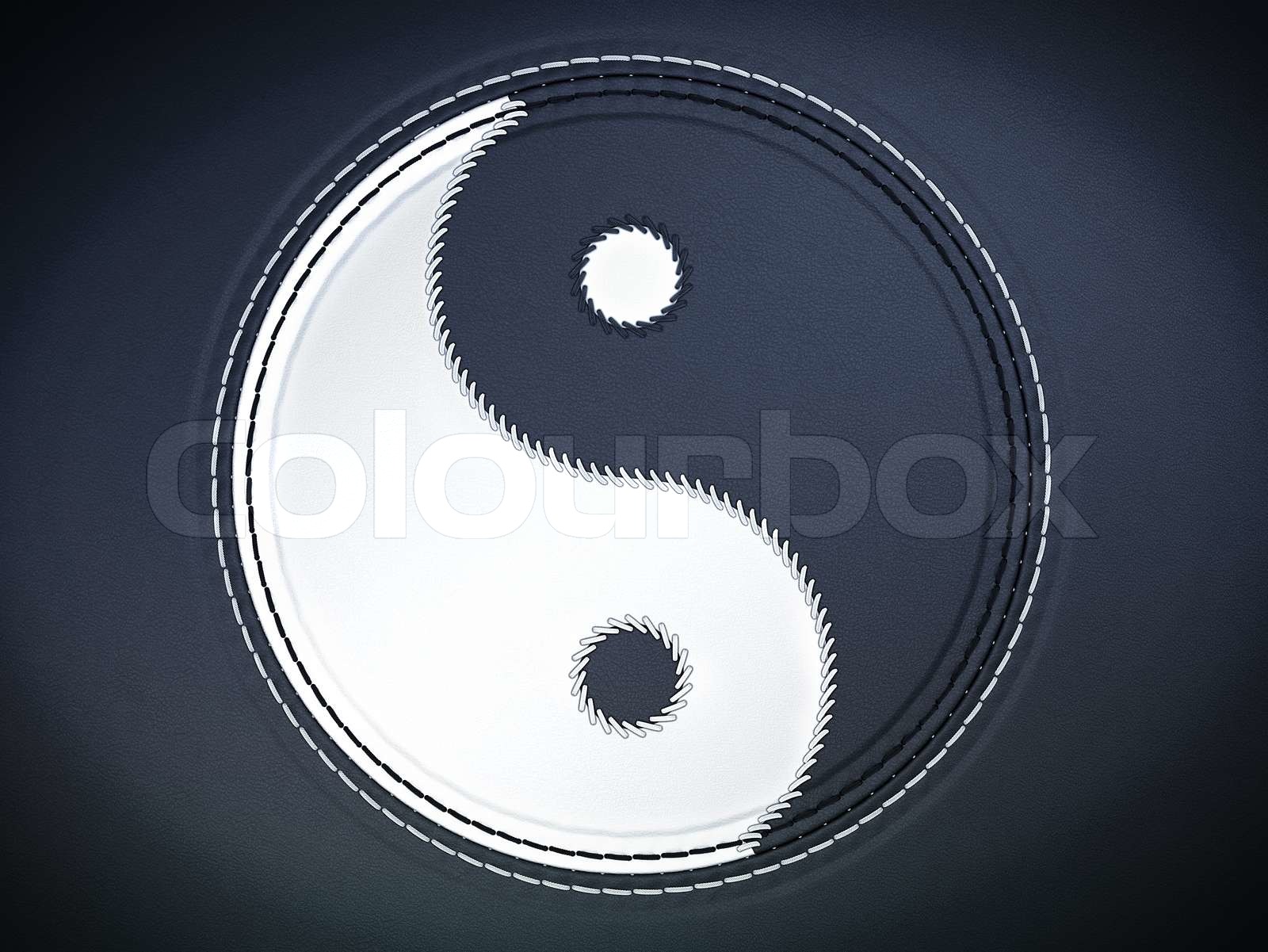 Yin yan syet symbol på læder | Stock foto | Colourbox
