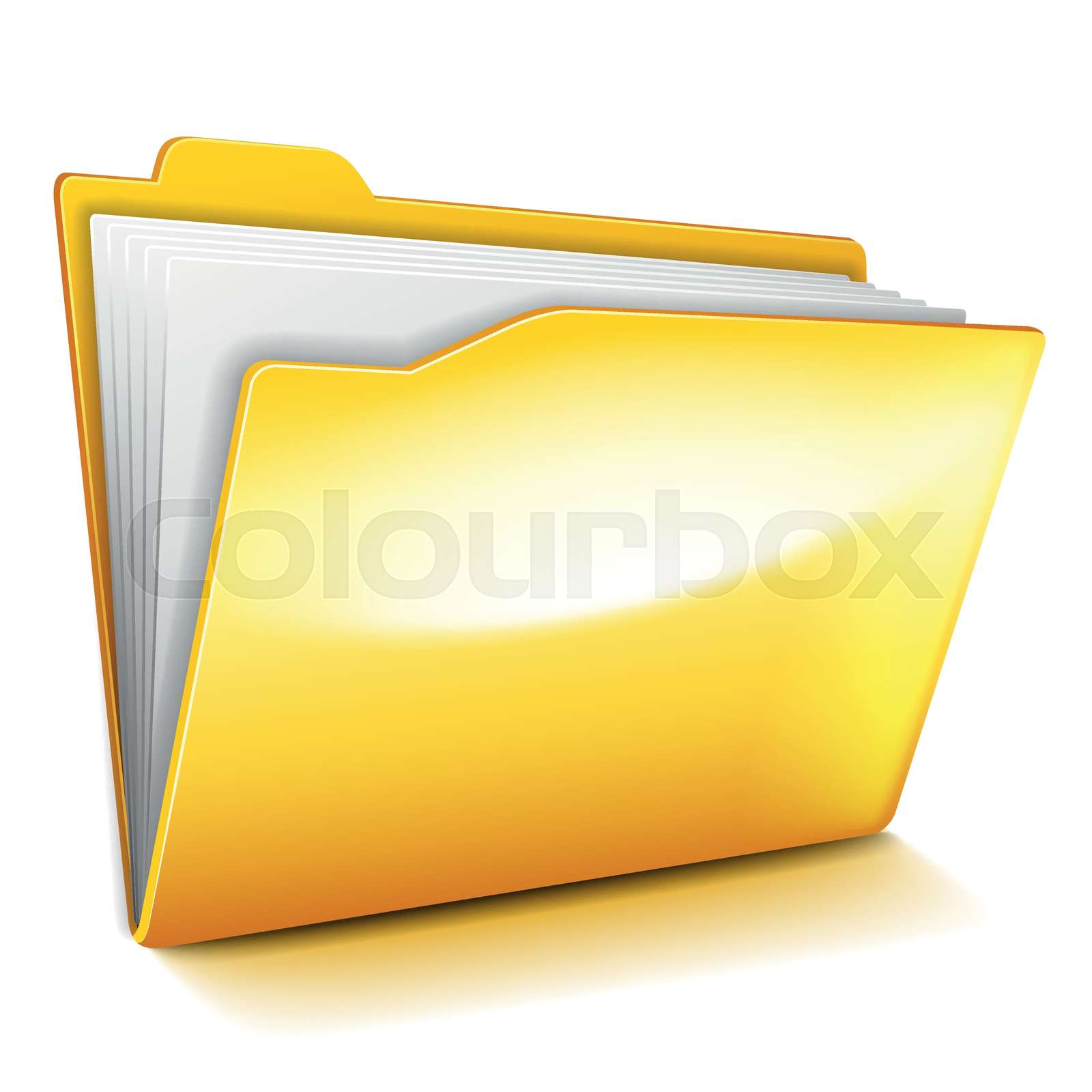 Computer folder isolated on white vector illustration | Stock vector ...