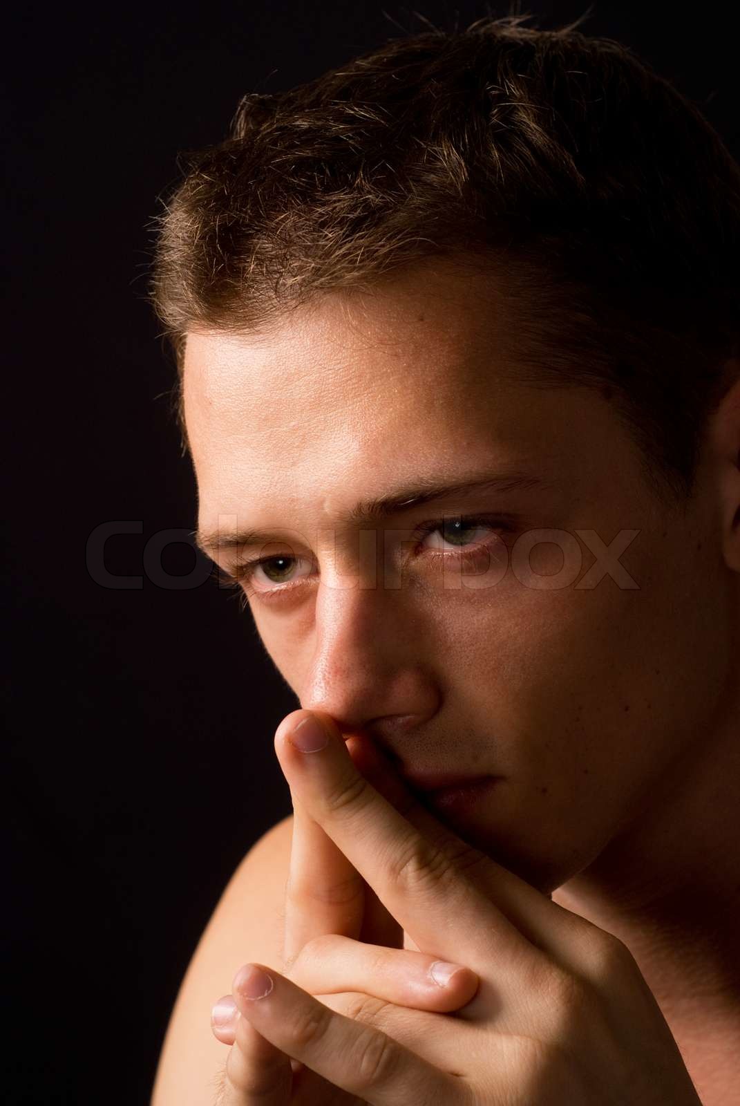 cute guy dreaming | Stock image | Colourbox