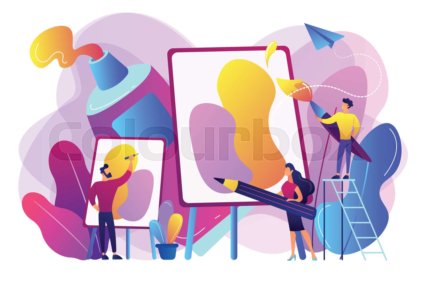 Workshop concept vector illustration. | Stock vector | Colourbox