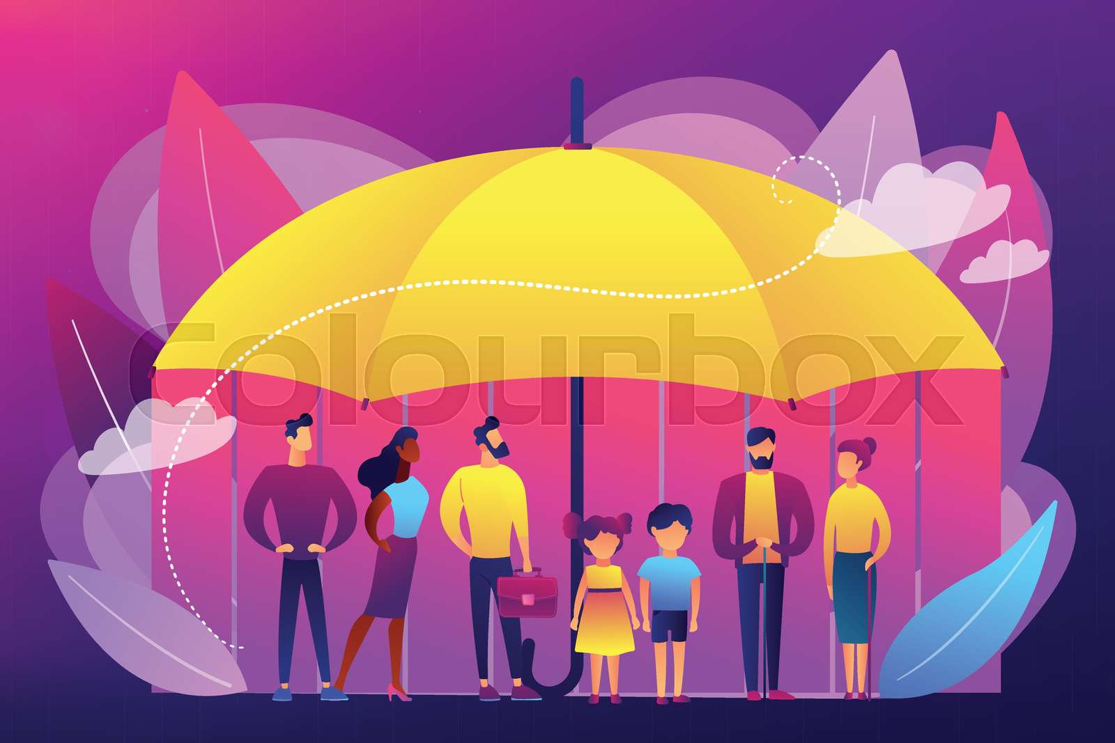 Social insurance concept vector illustration. | Stock vector | Colourbox