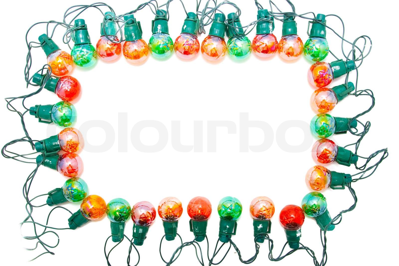 Christmas lights frame | Stock image | Colourbox