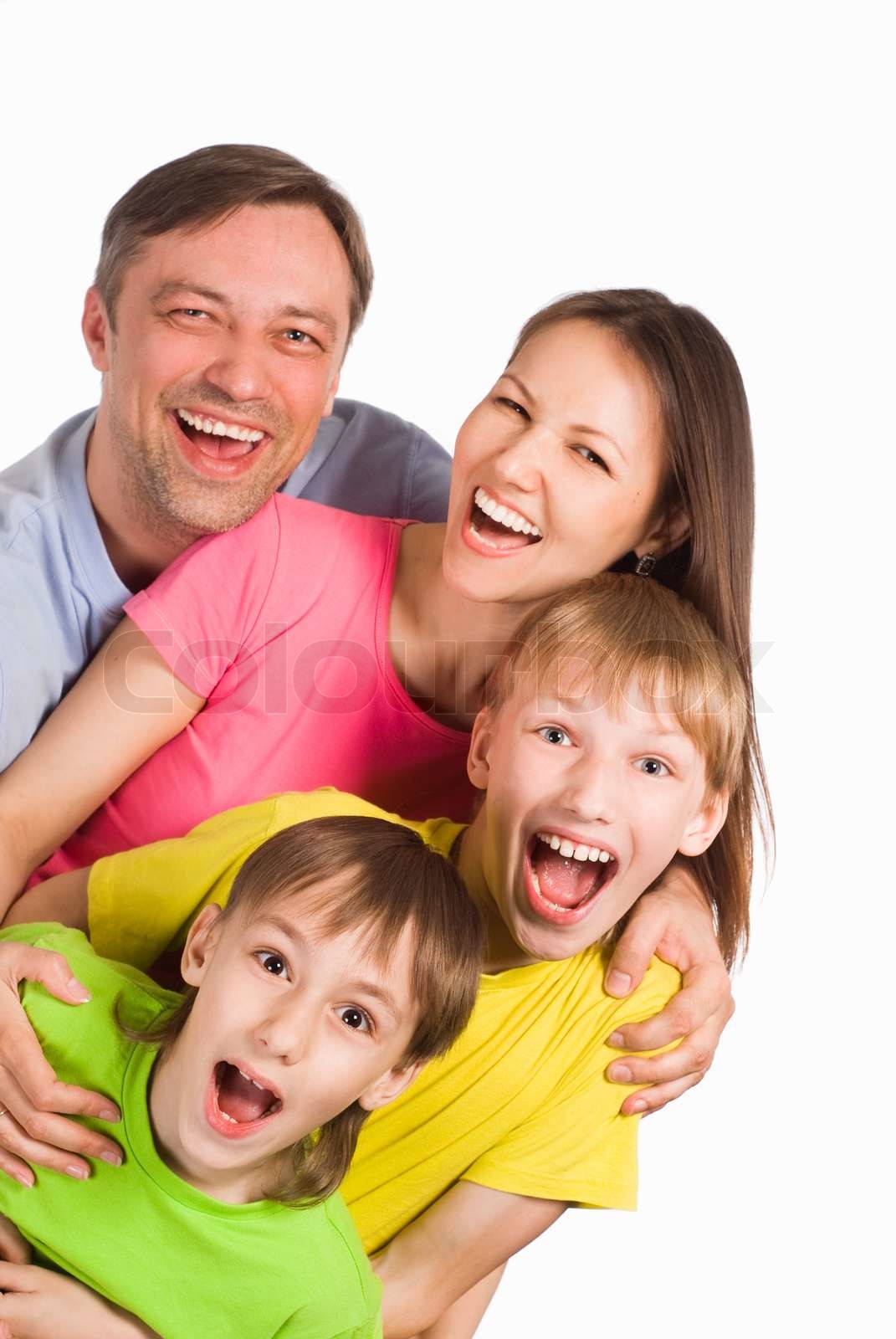happy family portrait | Stock Bild | Colourbox