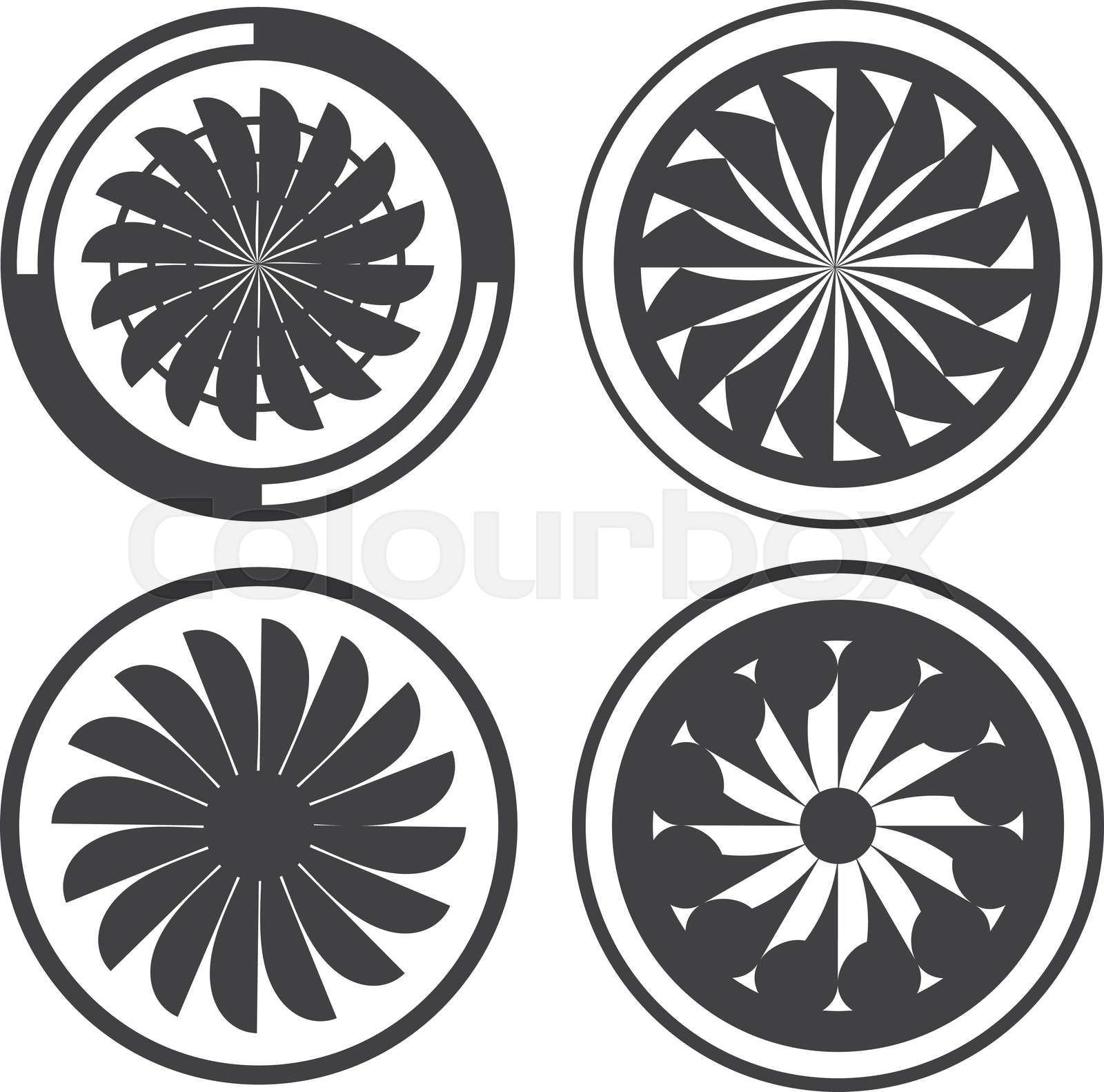 jet turbine, jet engine | Stock vector | Colourbox