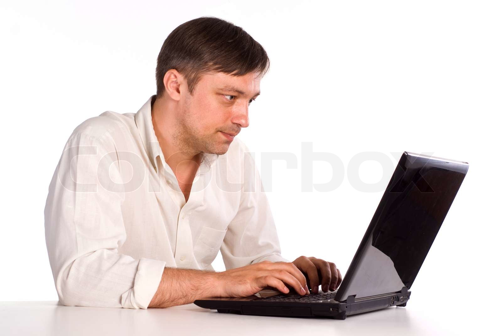 menneske og computer | Stock foto | Colourbox