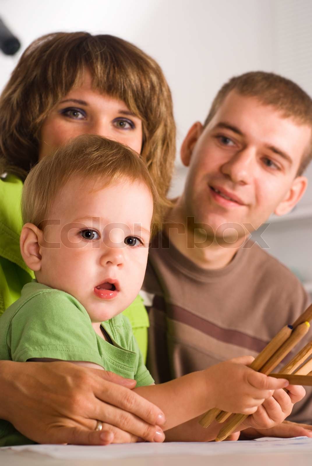 nice family drawing | Stock image | Colourbox