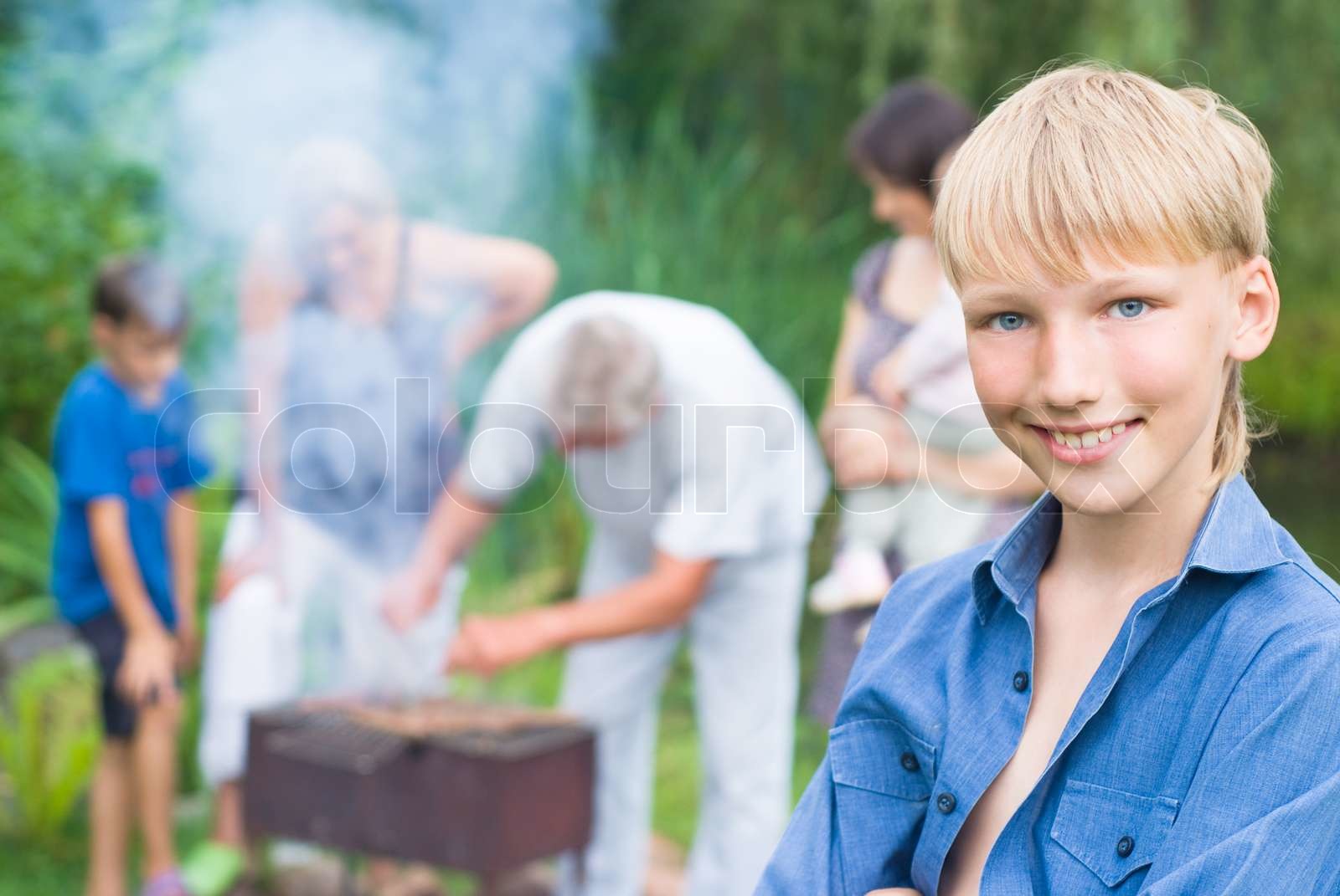 cute boy at nature | Stock image | Colourbox