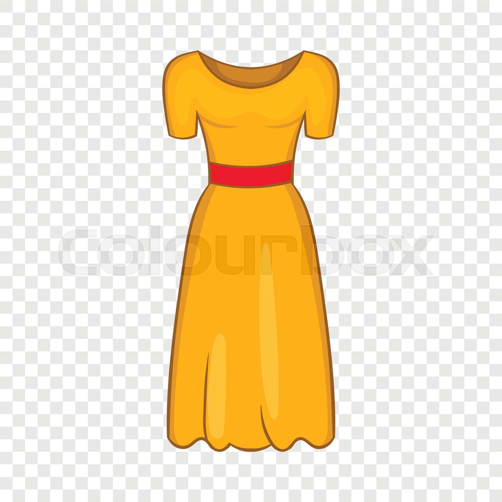 Womens fancy dress icon, cartoon style | Stock vector | Colourbox