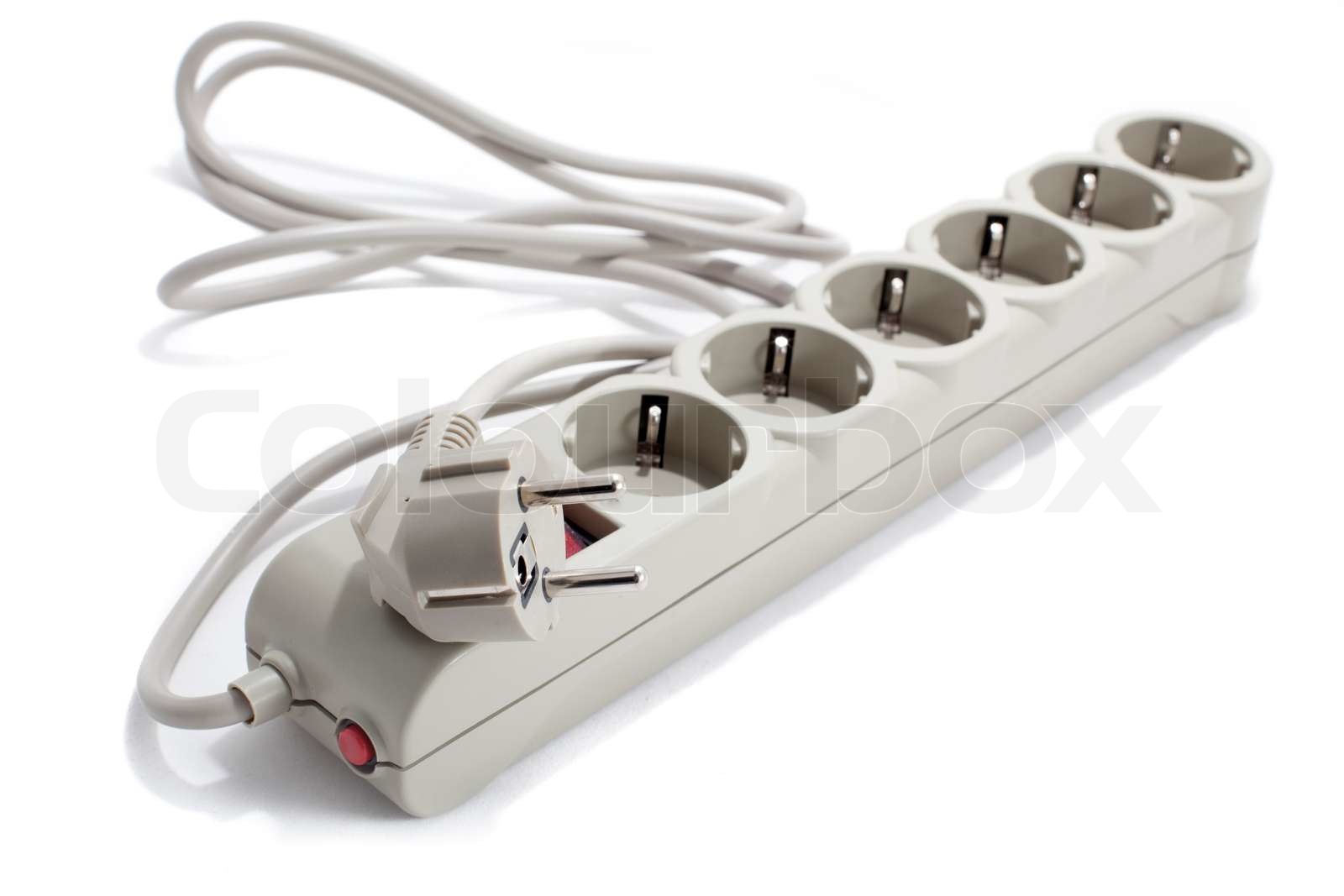 Modern electric extension cord | Stock image | Colourbox