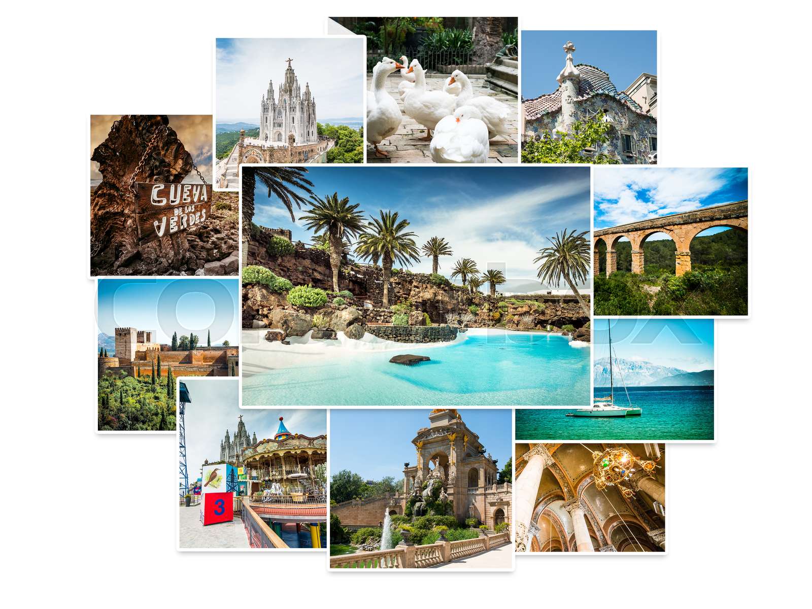 Collage of views of Spain | Stock image | Colourbox