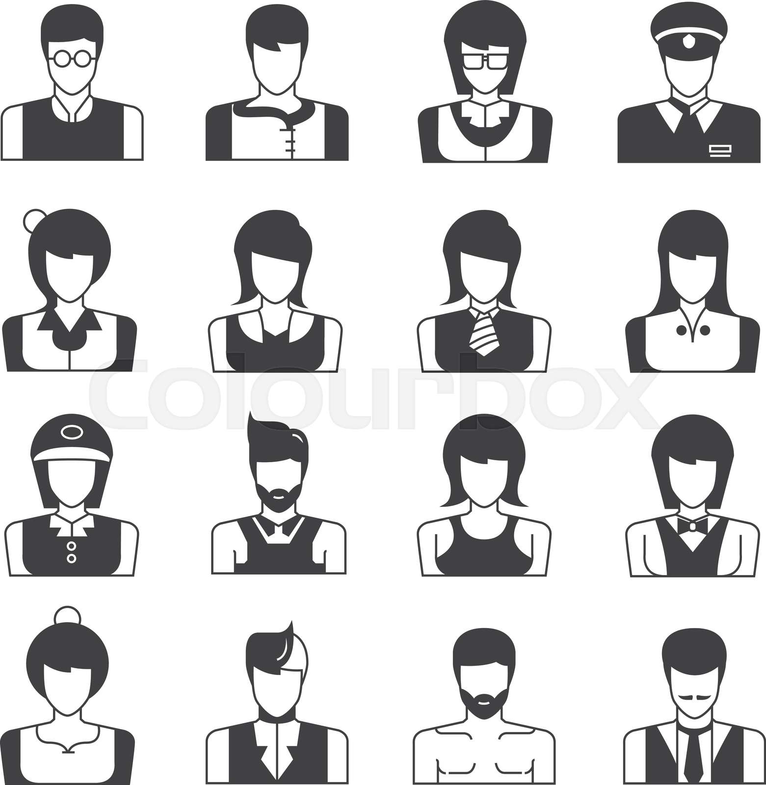 angestellte, büro, symbol | Stock-Vektor | Colourbox