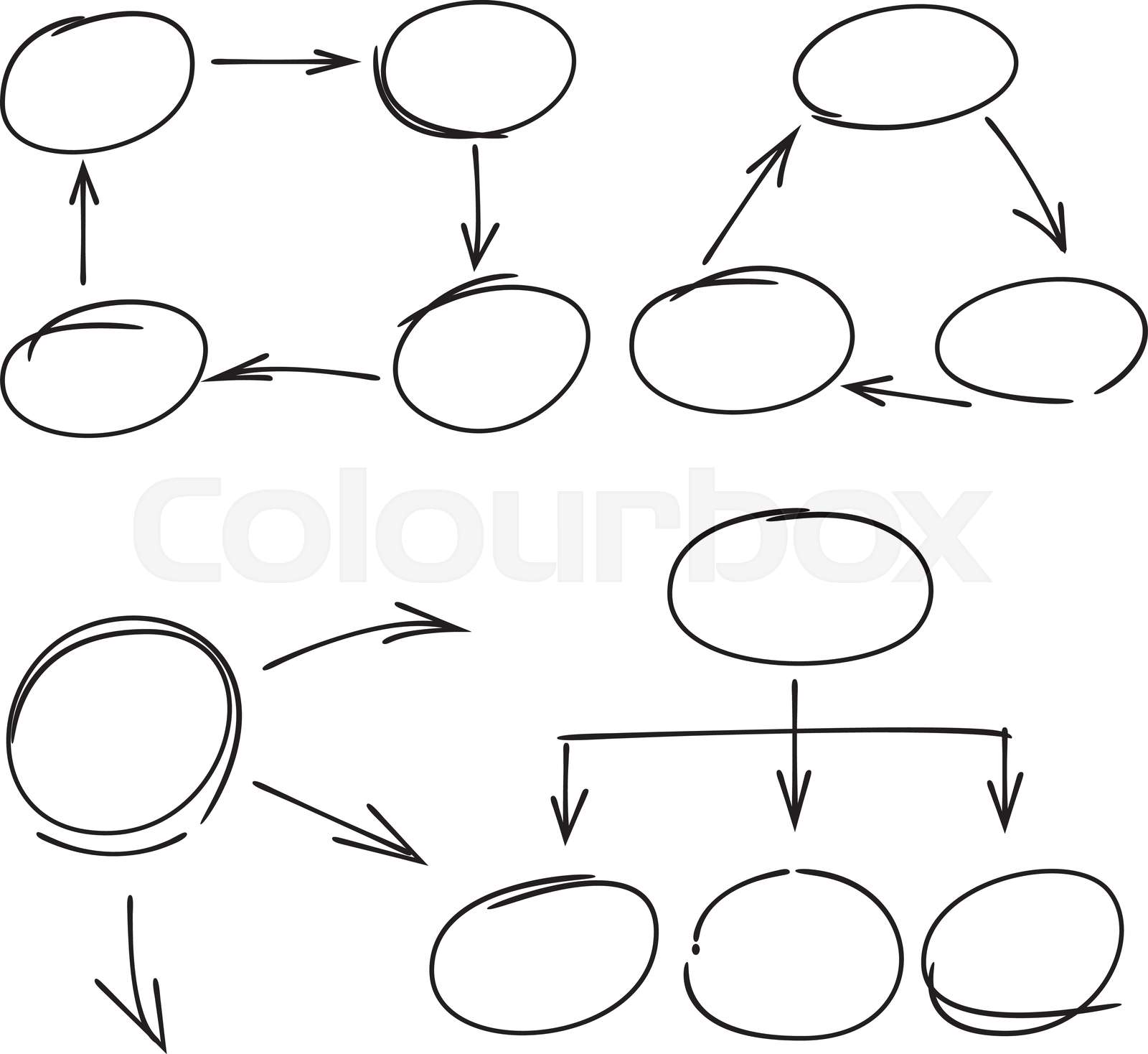 hand drawn diagram template | Stock vector | Colourbox