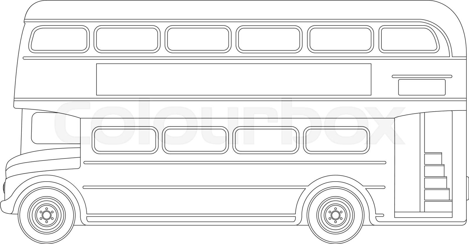 Double Decker Bus Coloring Page