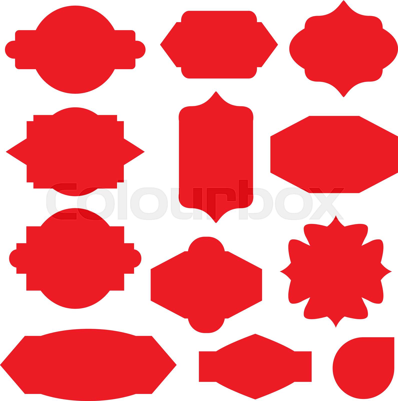 red label set | Stock vector | Colourbox