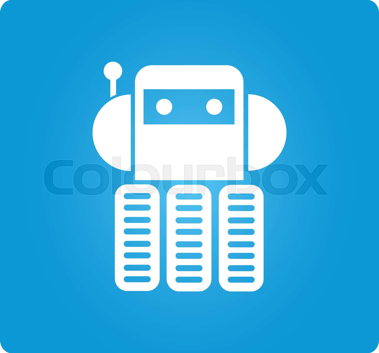 robot icon in blue | Stock vector | Colourbox