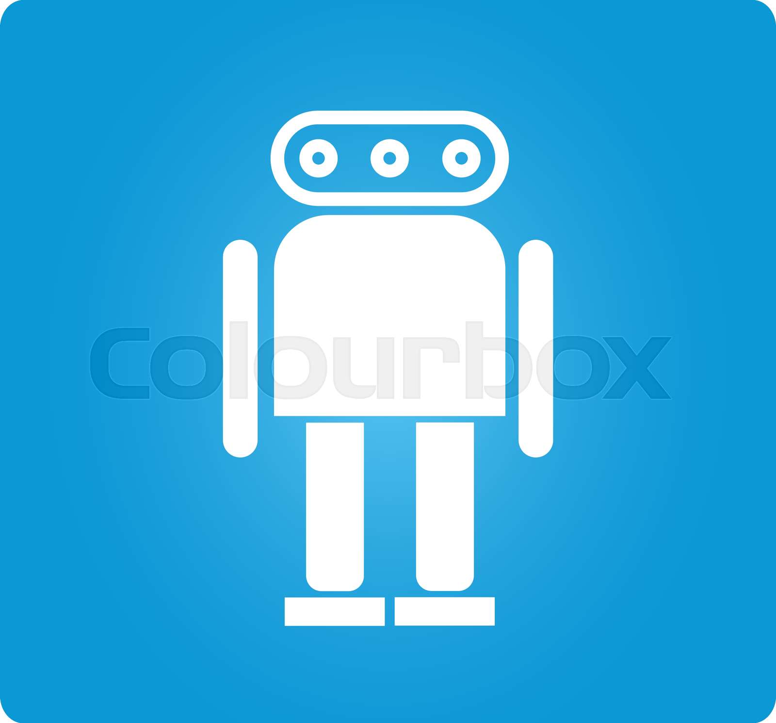 robot icon in blue | Stock vector | Colourbox