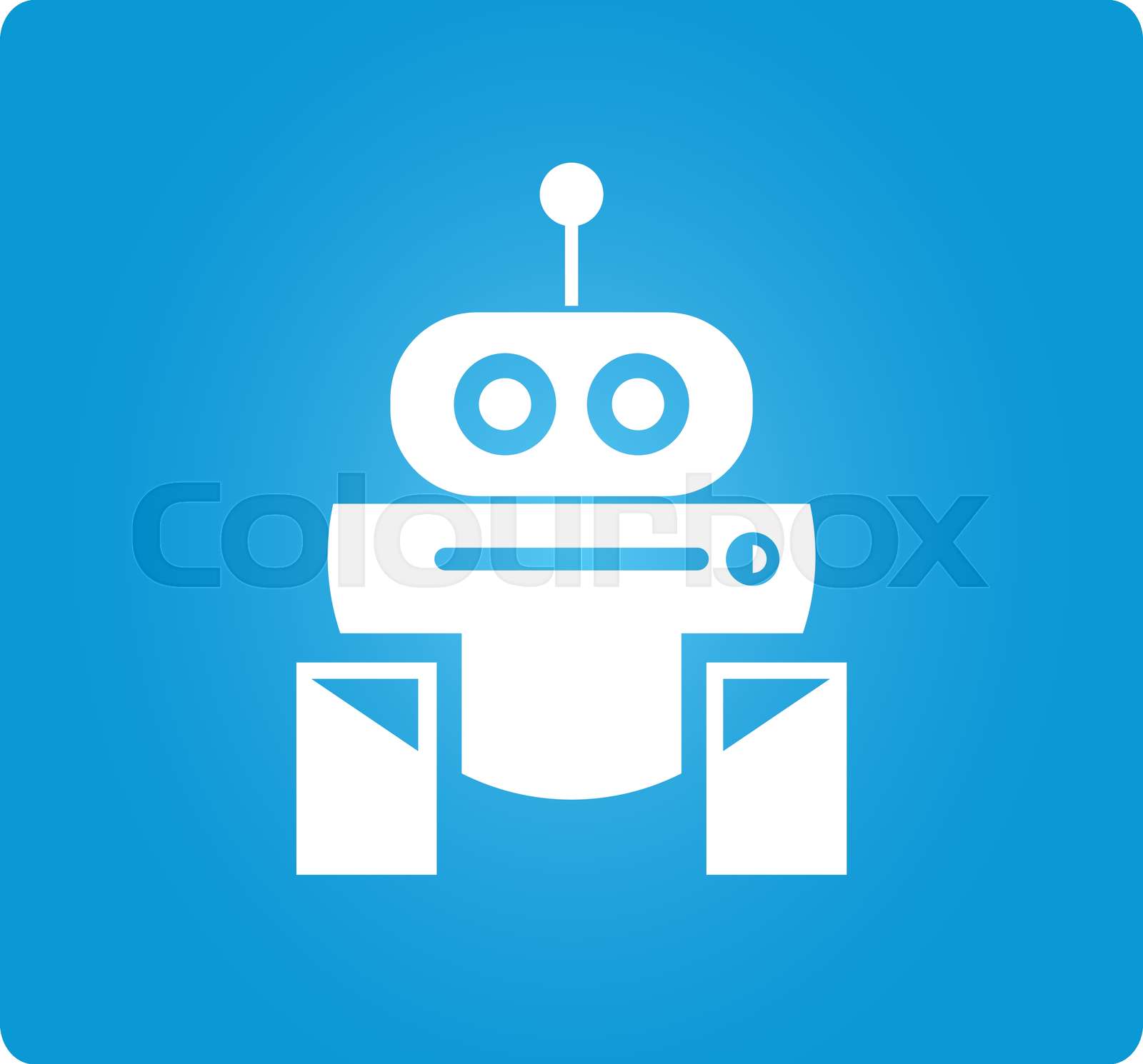 robot icon in blue | Stock vector | Colourbox