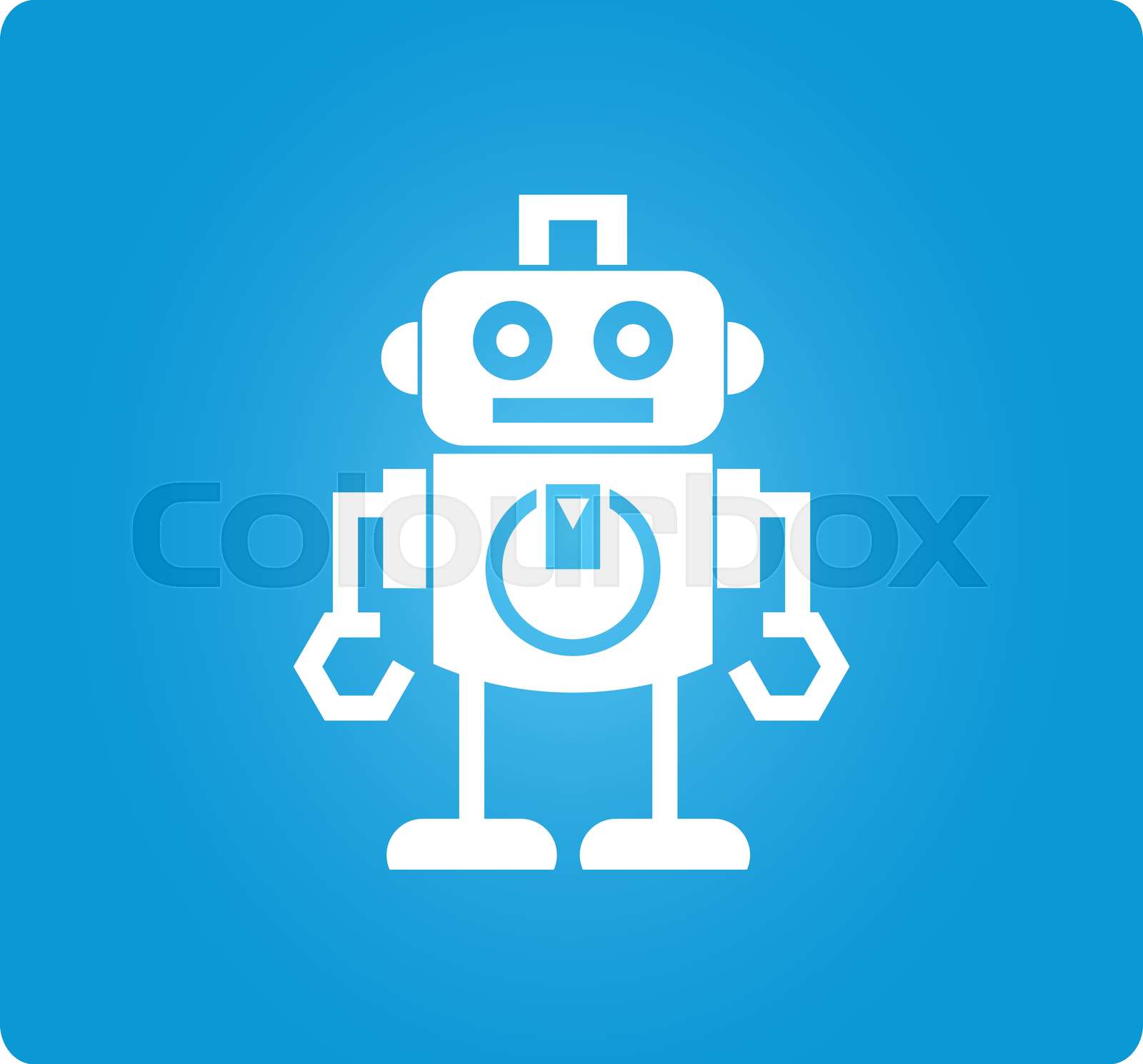 robot icon in blue | Stock vector | Colourbox