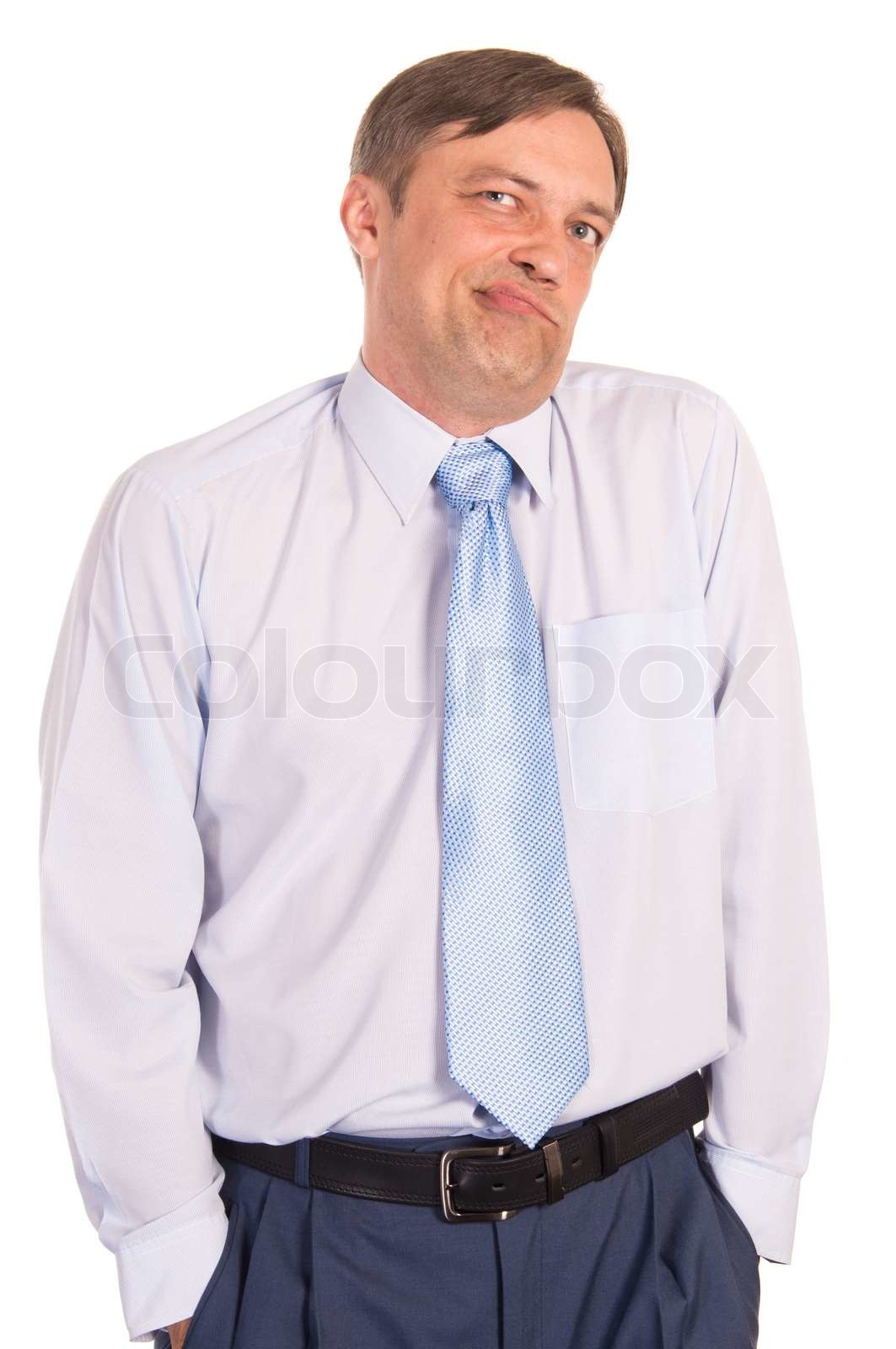 smart man on a white | Stock image | Colourbox