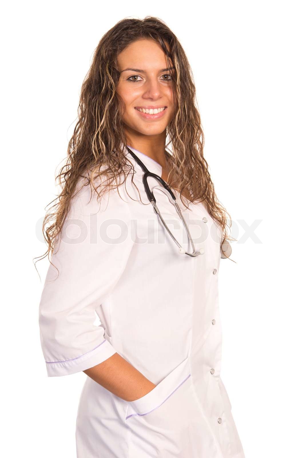 cute nurse portrait | Stock image | Colourbox