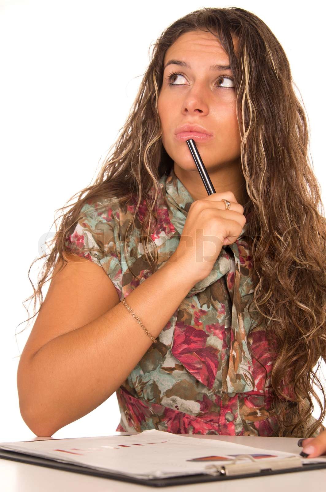 girl at work | Stock image | Colourbox