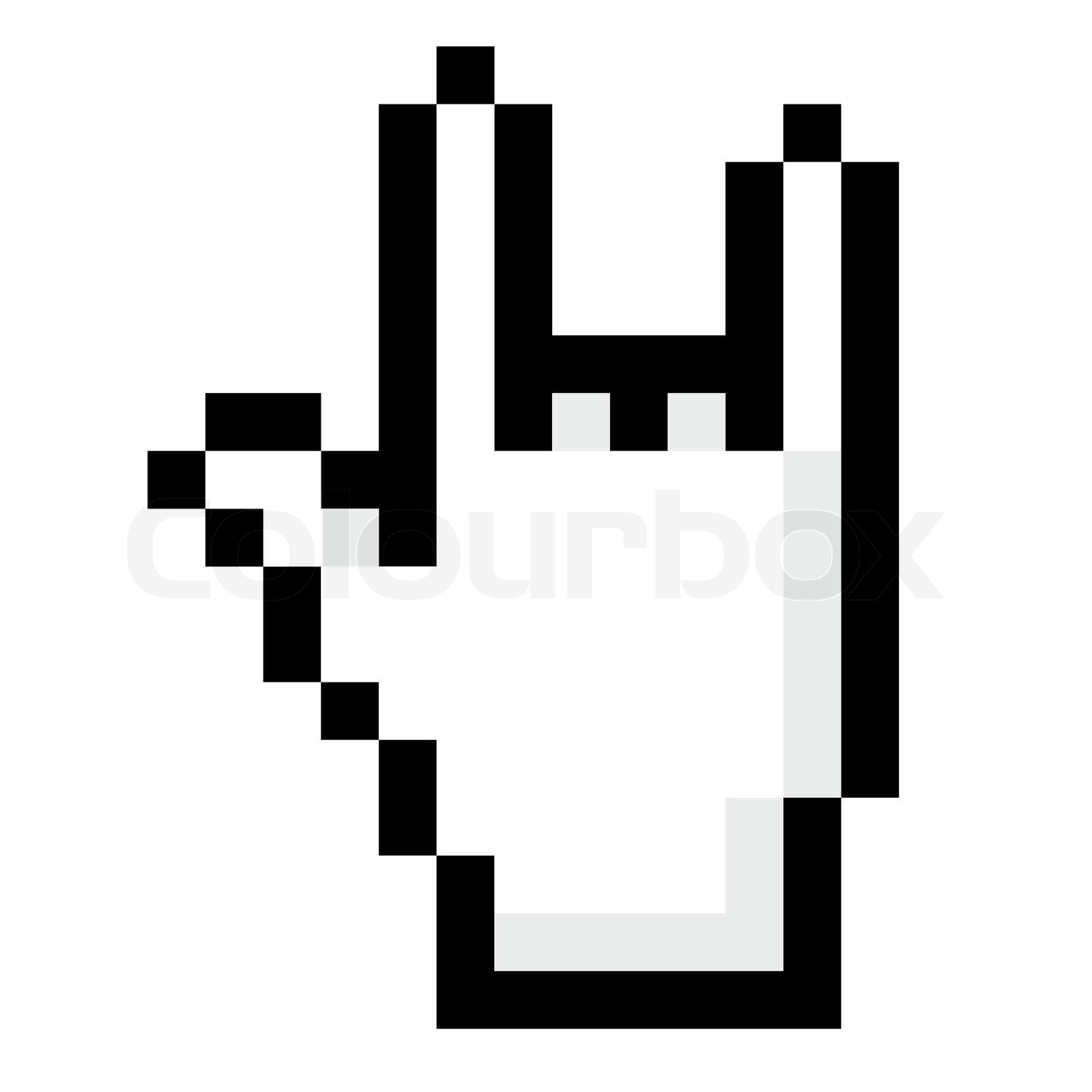 Pixelated cursor pointer hell | Stock vector | Colourbox