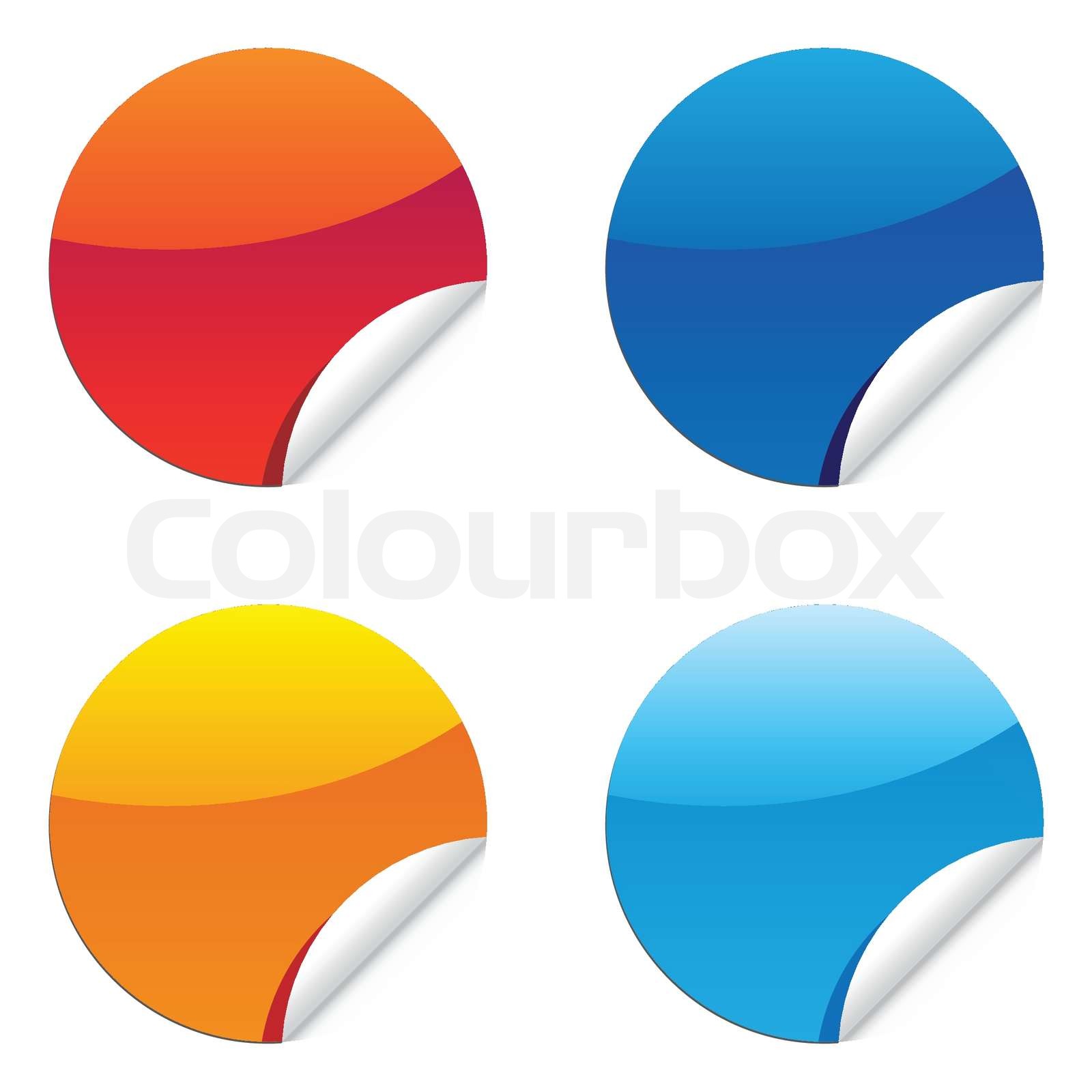 Glossy Label Sticker For Sale Price Tags Stock Vector Colourbox