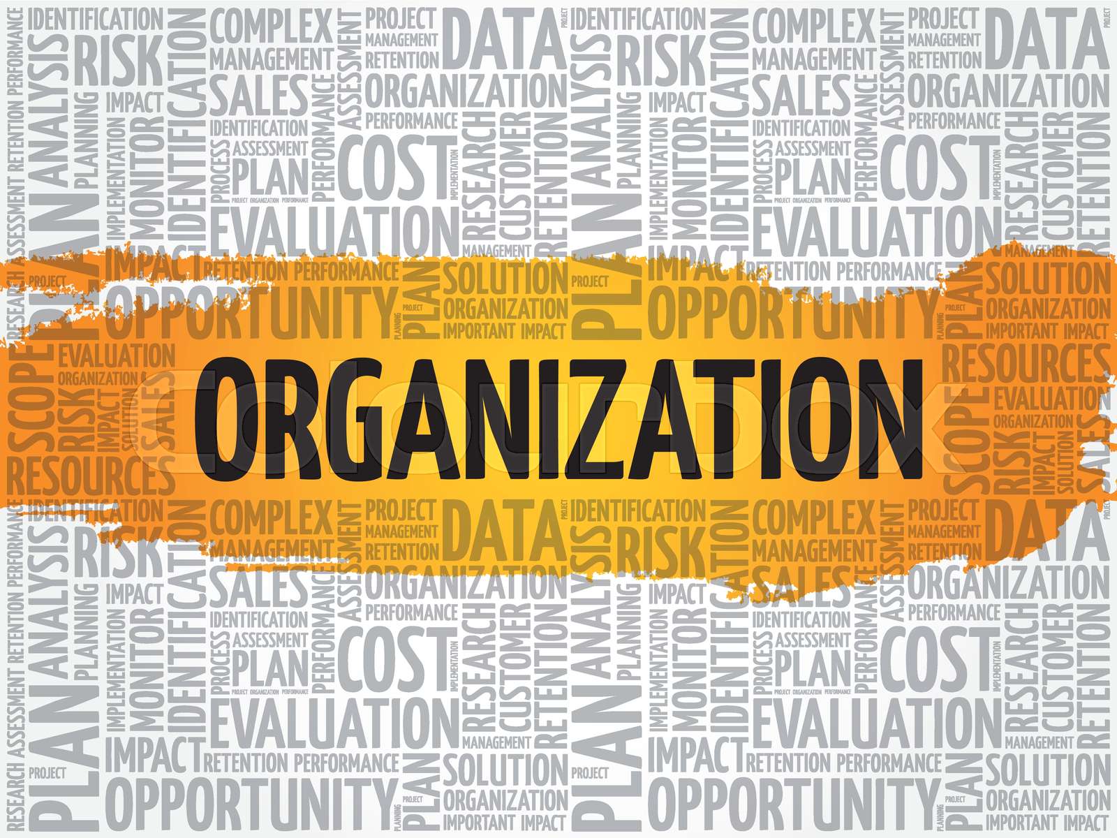 Organization word cloud collage | Stock vector | Colourbox