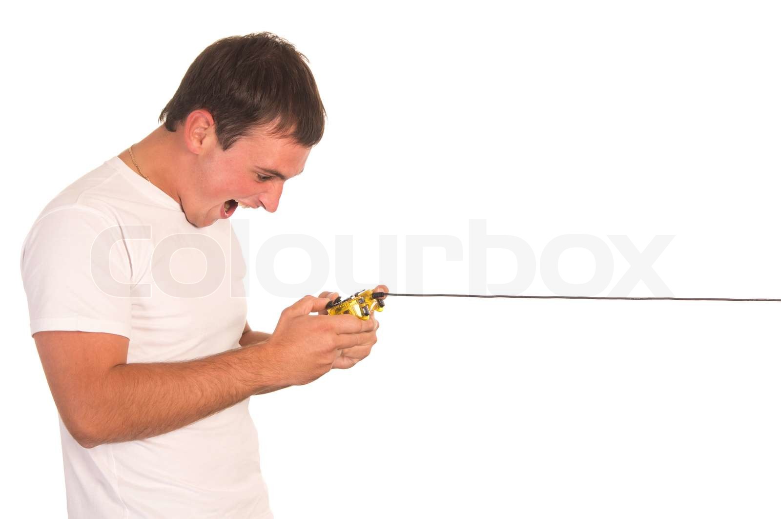 guy with controller | Stock image | Colourbox