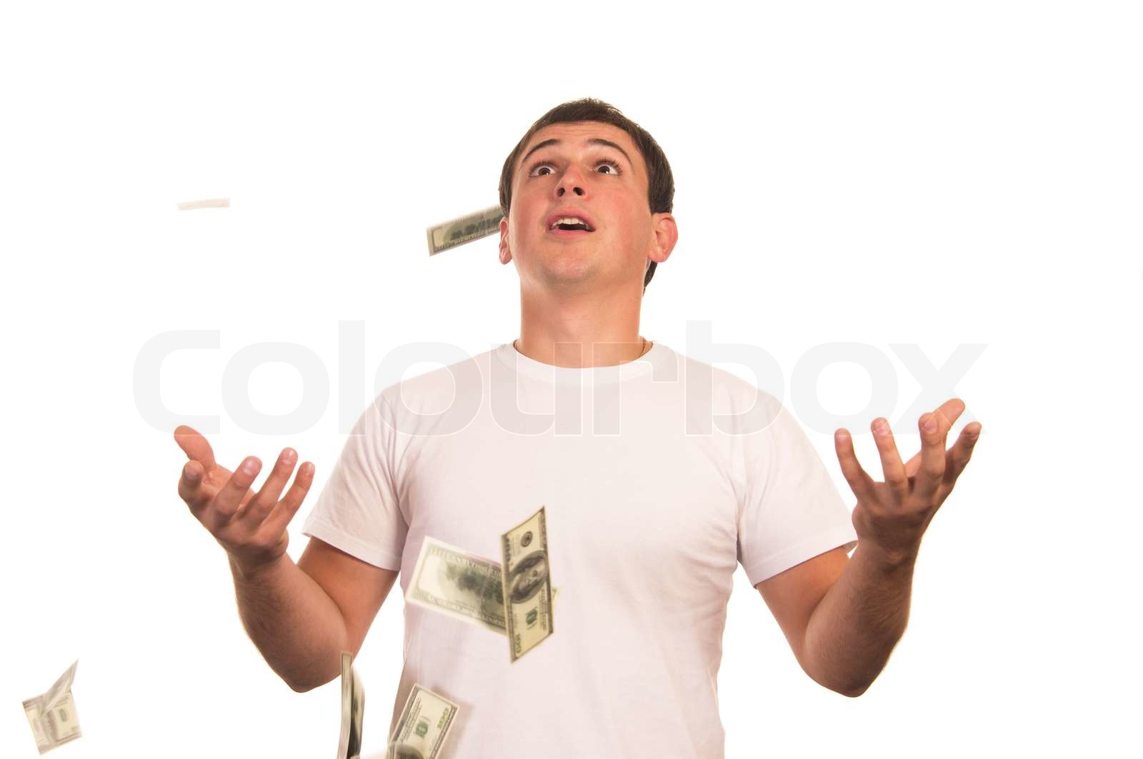 guy with cash | Stock image | Colourbox