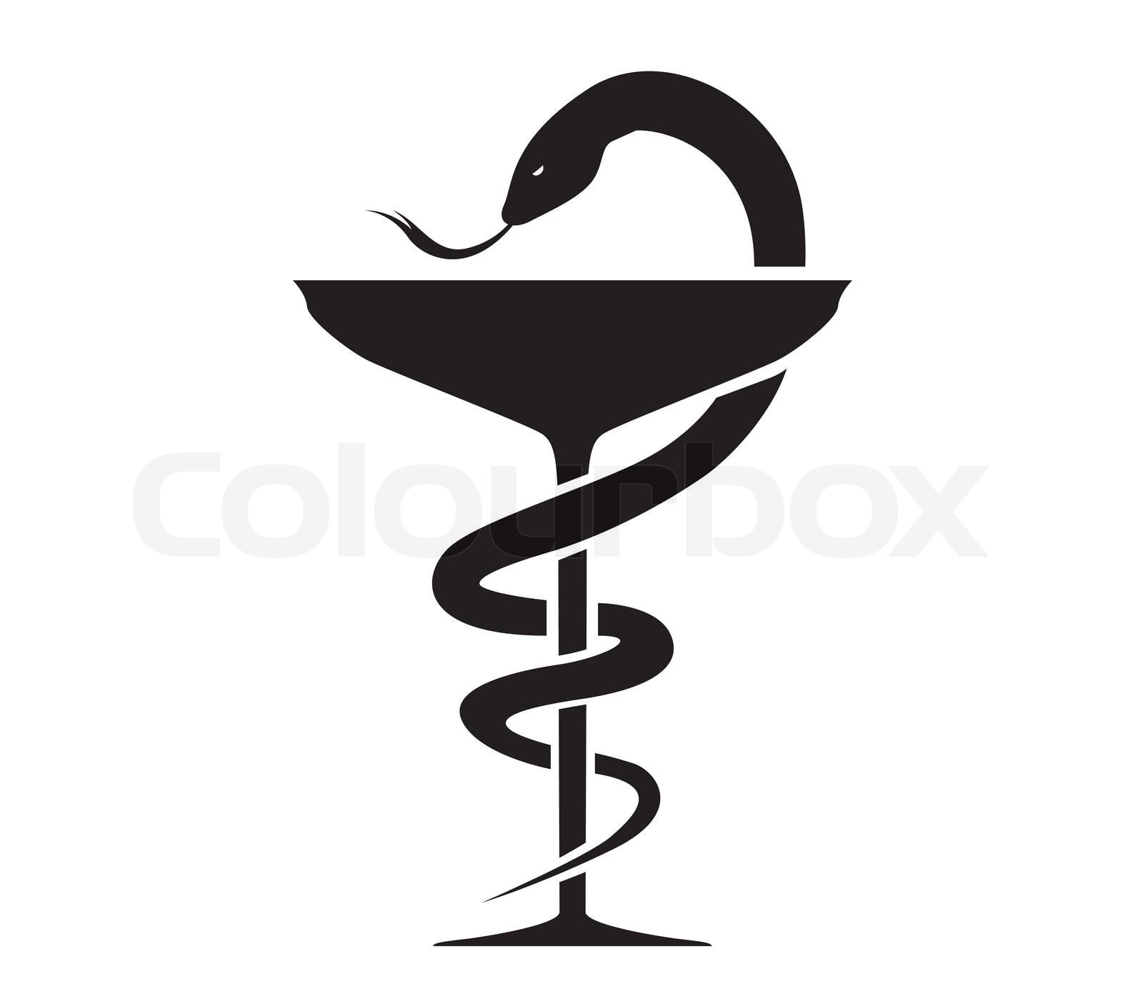 Pharmacy Icon mit Caduceus Symbol | Stock-Vektor | Colourbox