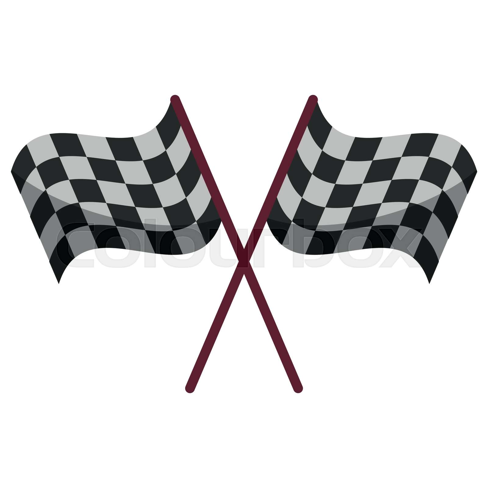 Racing flags crossed symbol | Stock vector | Colourbox