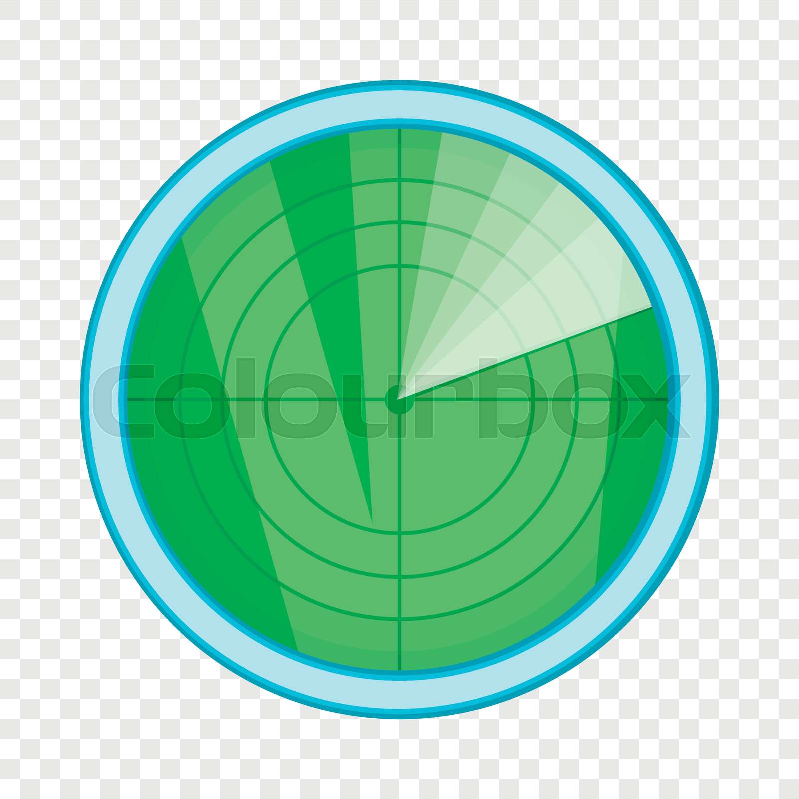 Radar icon, cartoon style | Stock vector | Colourbox