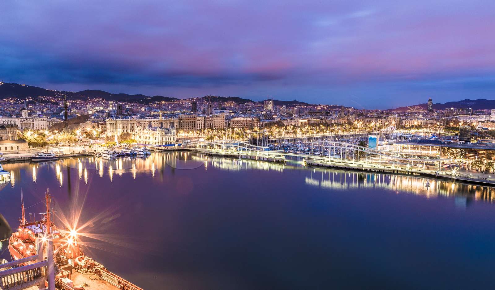 Barcelona skyline panorama Barcelona Spain Europe | Stock image | Colourbox